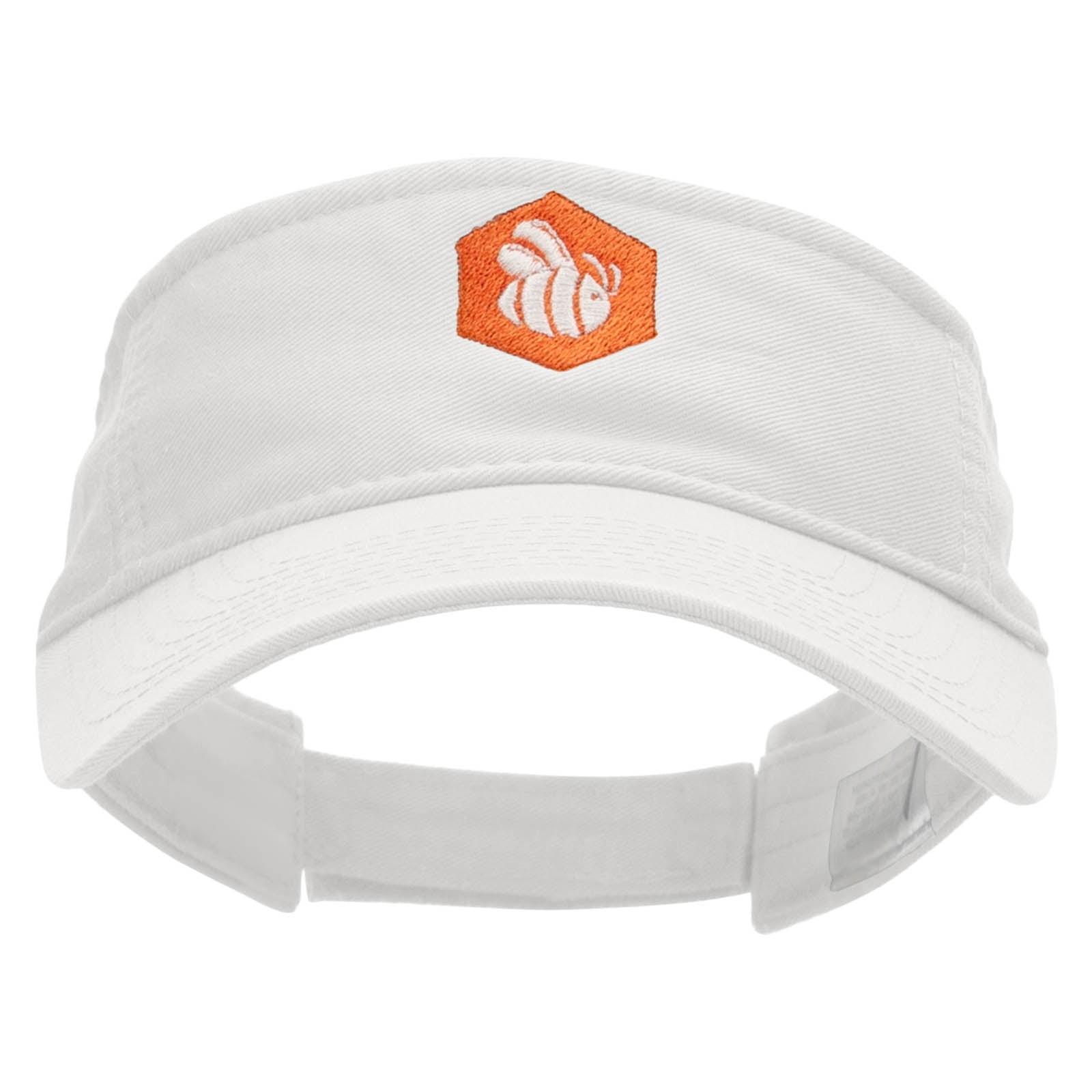 Hexagon Bumble Bee Embroidered Pro Style Cotton Twill Washed Visor ...