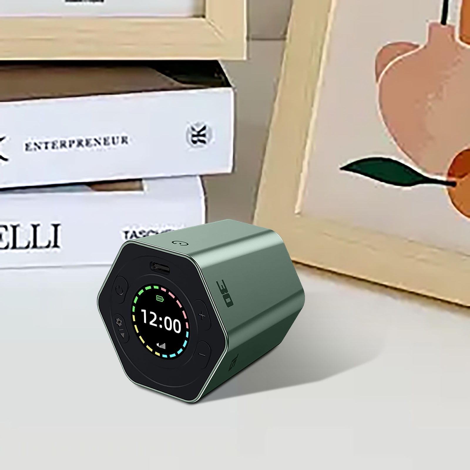 Hexagon Flip Timer with Mute & Alarm Function- Kitchen Timer Easy to ...