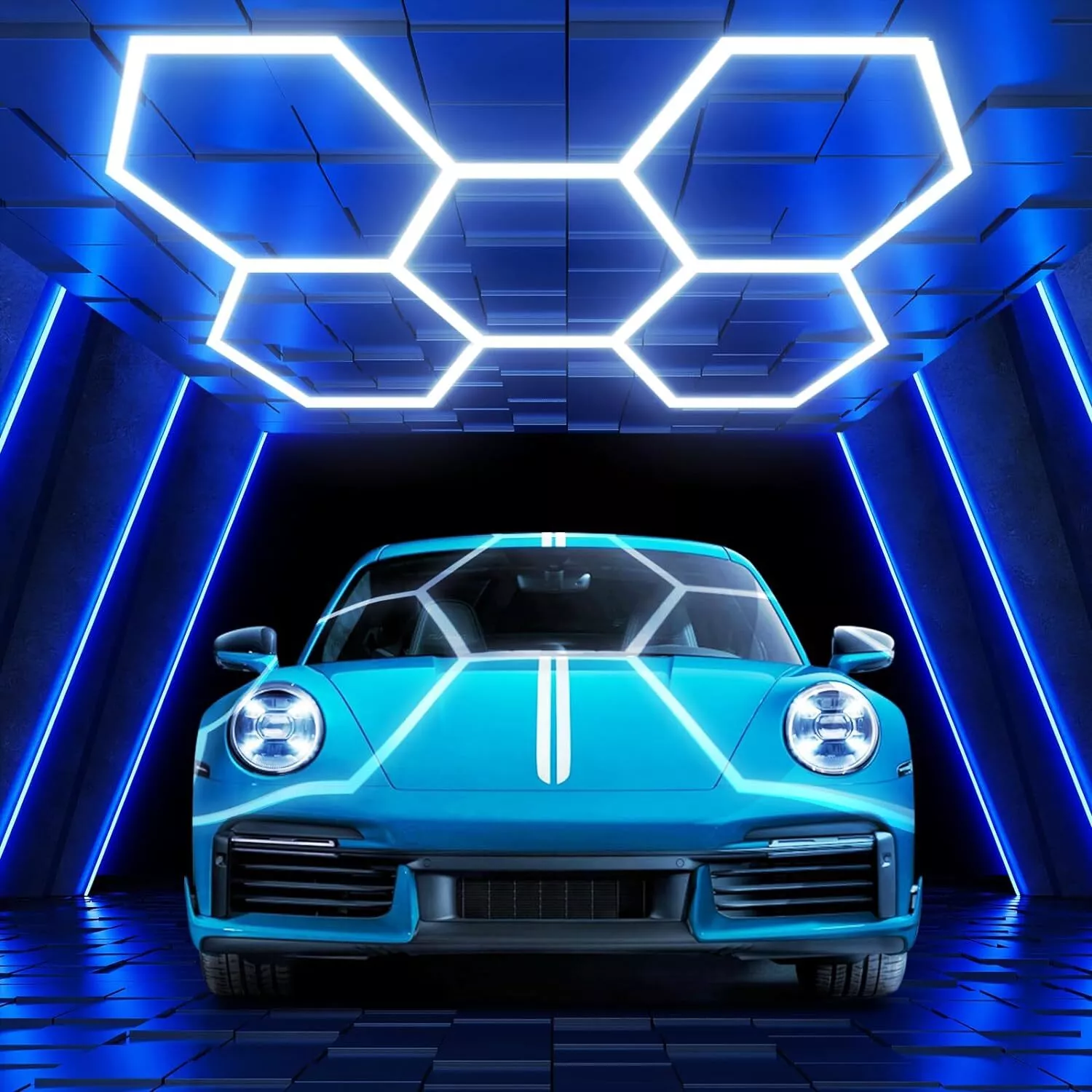 Hexagon Garage Lights 216W 25920 Lumens Honeycomb LED 5 Grid High ...