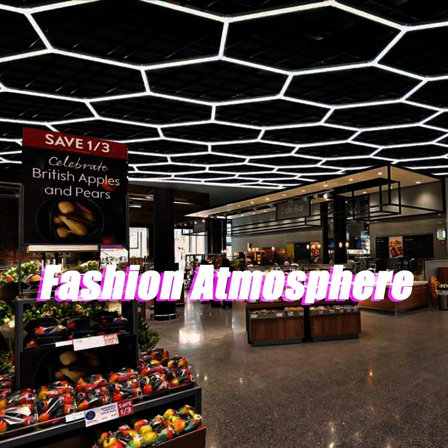 Hexagon Garage Lights Customize 28 Grids Led Hexagon Light for Car Shop ...