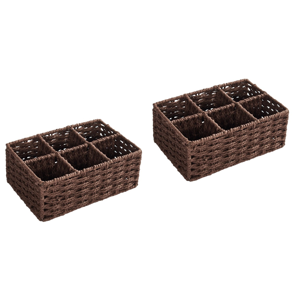 Hexagon Grid Storage Box Makeup Pallet 2 Pack Desk Weave Baskets ...
