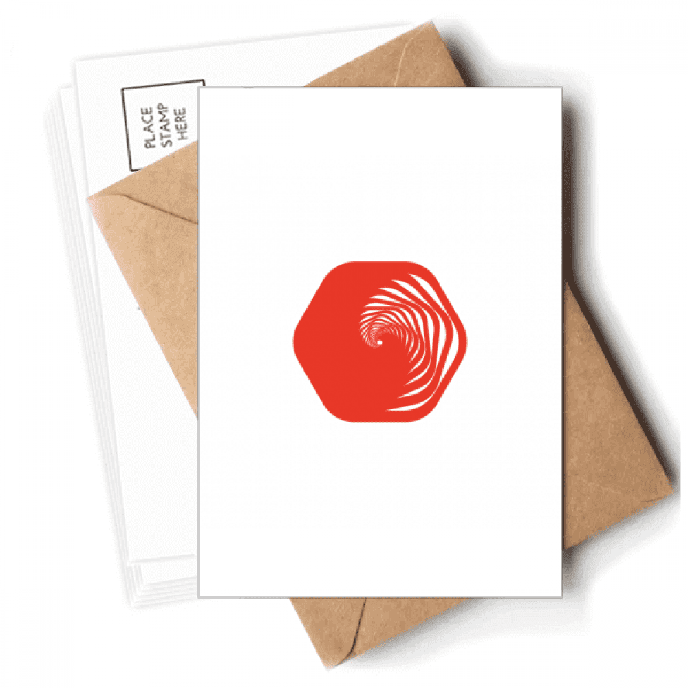 Hexagon Infinite Circular Line Postcards Envelopes Blank Note Cards ...
