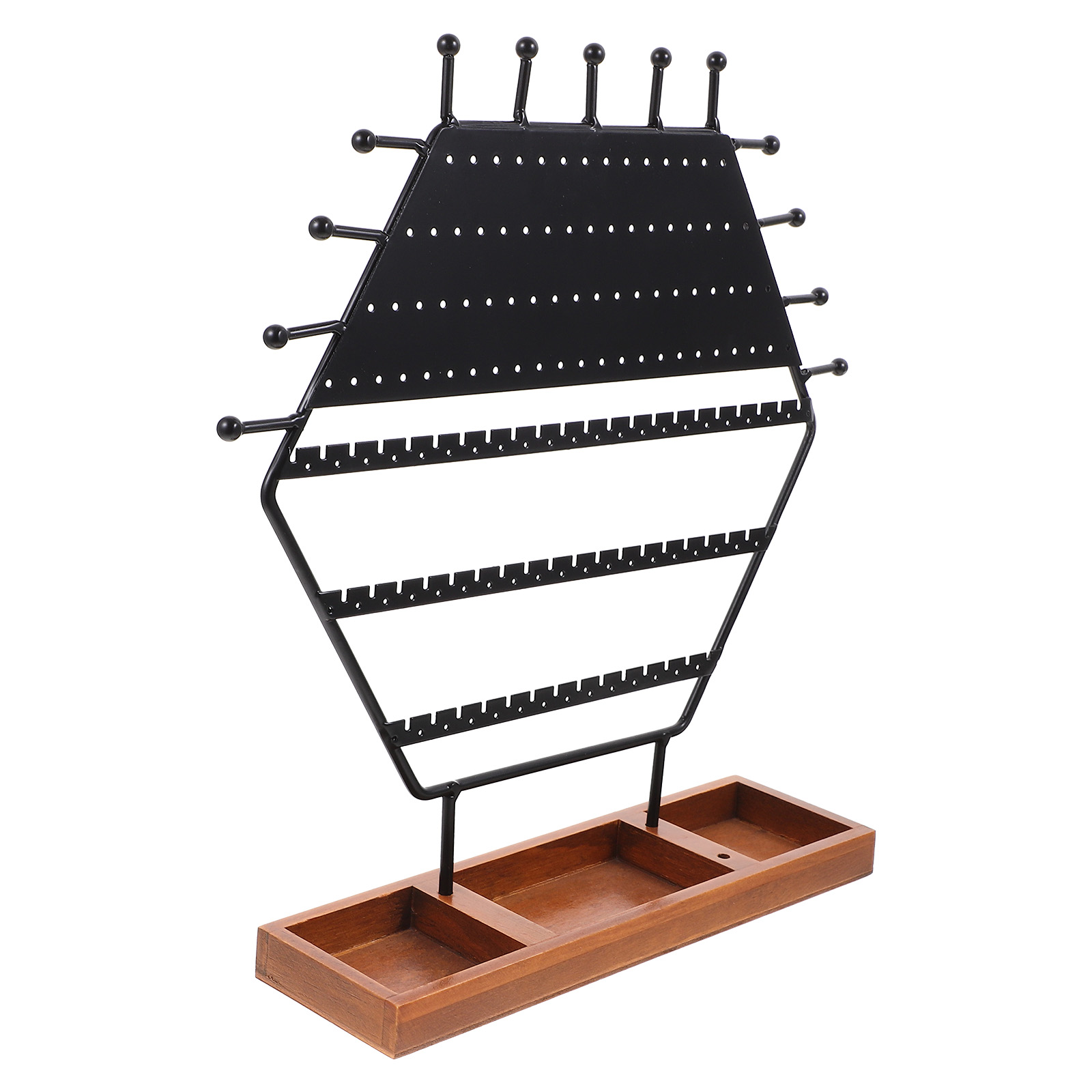 Hexagon Jewelry Display Stand Racks Iron Earring Stands Room ...