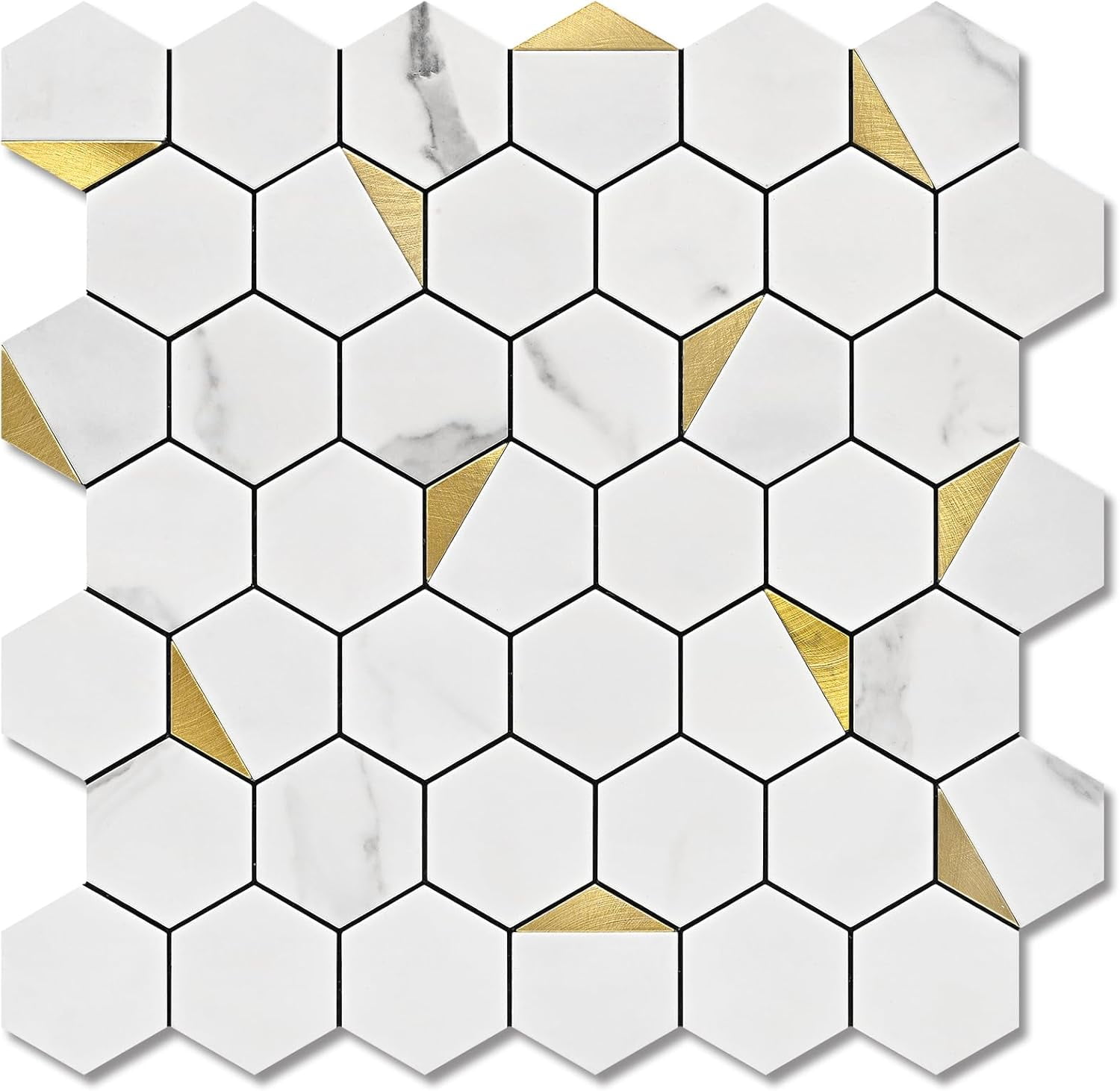 Hexagon Peel and Stick Backsplash, 10-Sheet PVC Wall Tiles for Kitchen ...