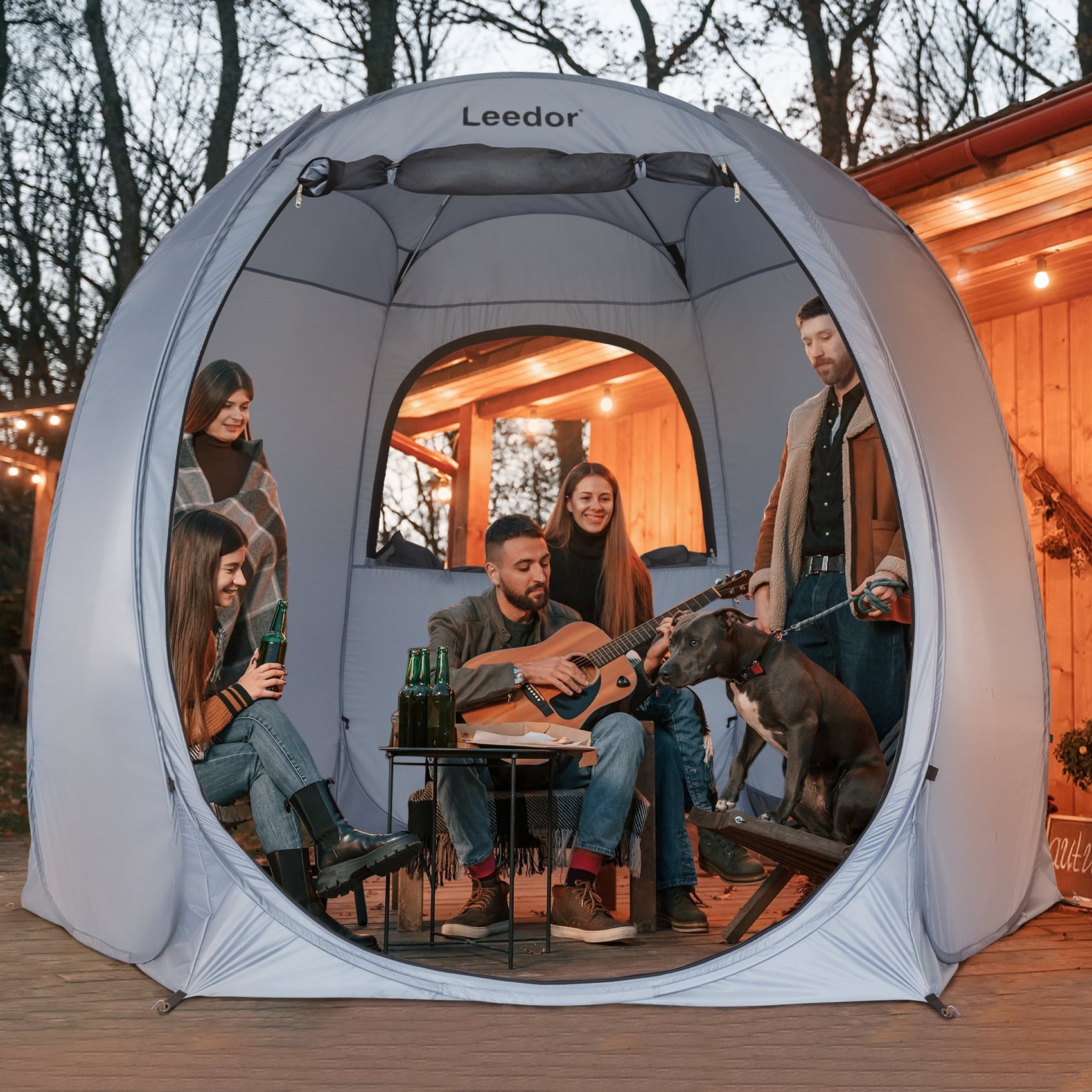 Hexagon Pop-Up Sun Shade Canopy with Ventilated Mesh Walls, UPF 50+ UV ...