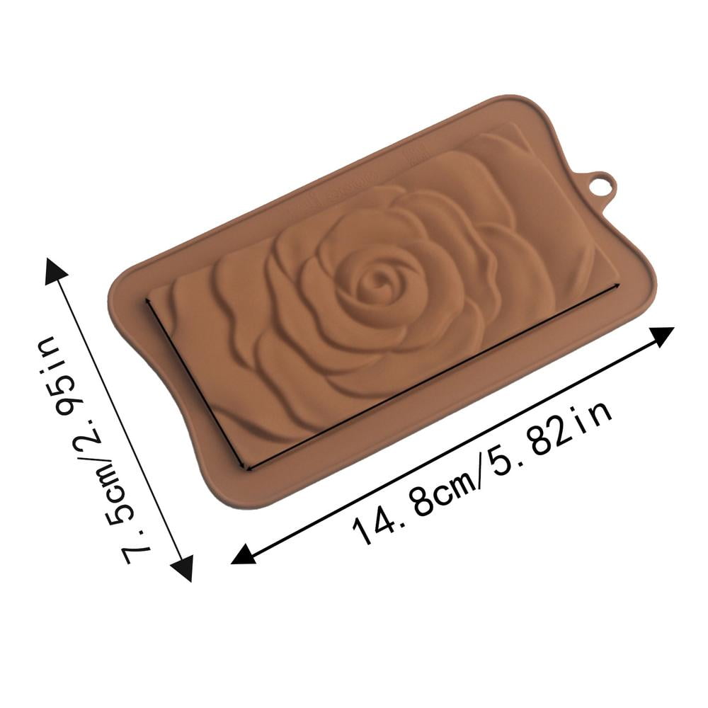 Hexagon Rose Shape triangle Diagonal Pattern Chocolate Bar Mold Candy ...