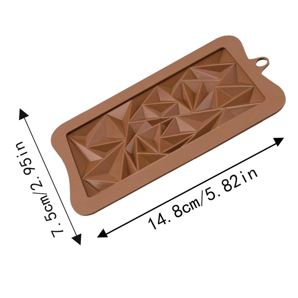 Hexagon Rose Shape triangle Diagonal Pattern Chocolate Bar Mold Candy ...