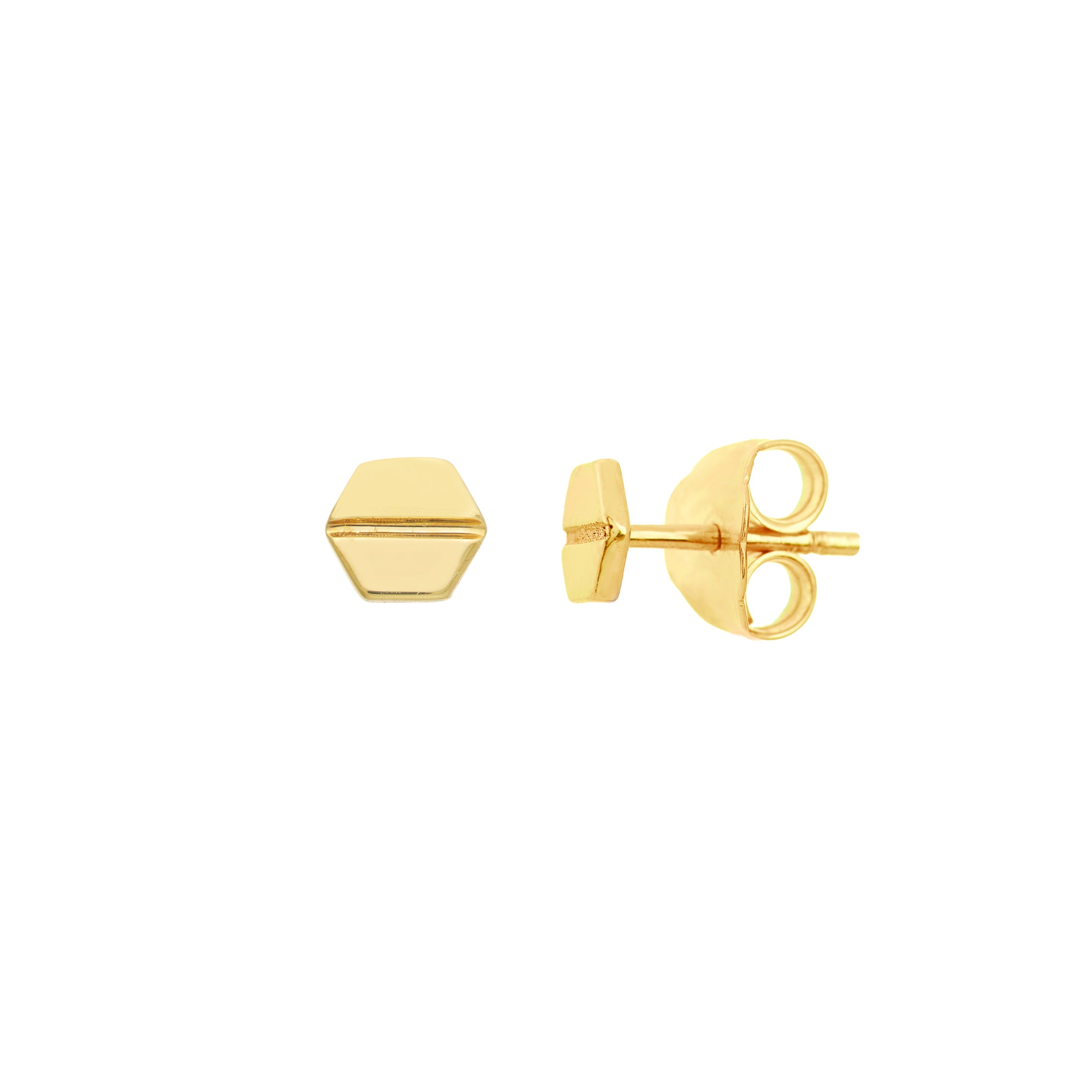 Hexagon Screw Stud Earrings on Post Back - Walmart.com