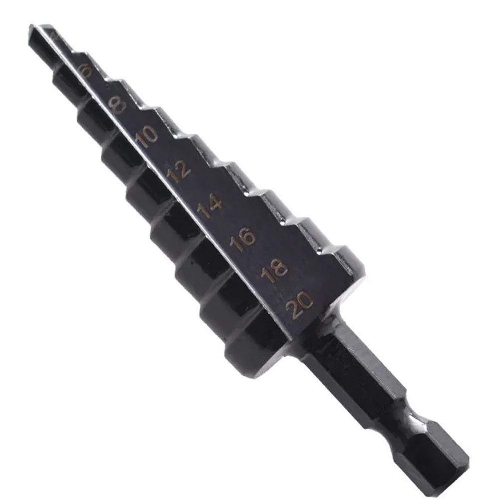 Hexagon Shank Straight Groove Pagoda Drill Nitrided Black Step Drill ...