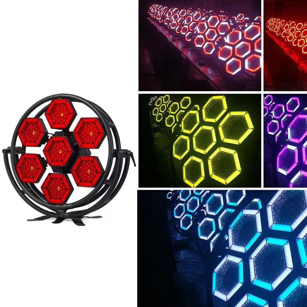 Hexagon Stage Wash Effect Light Circle Shape with 7 Count LED Full ...