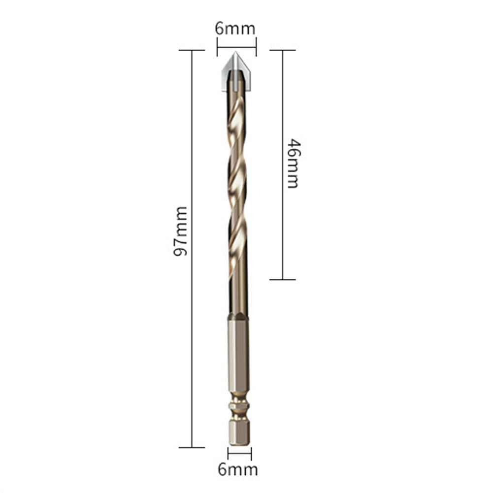 Hexagon Tile Glass Cement Metal Ceramic Wood Plastic Drill Bit 6-12Mm ...