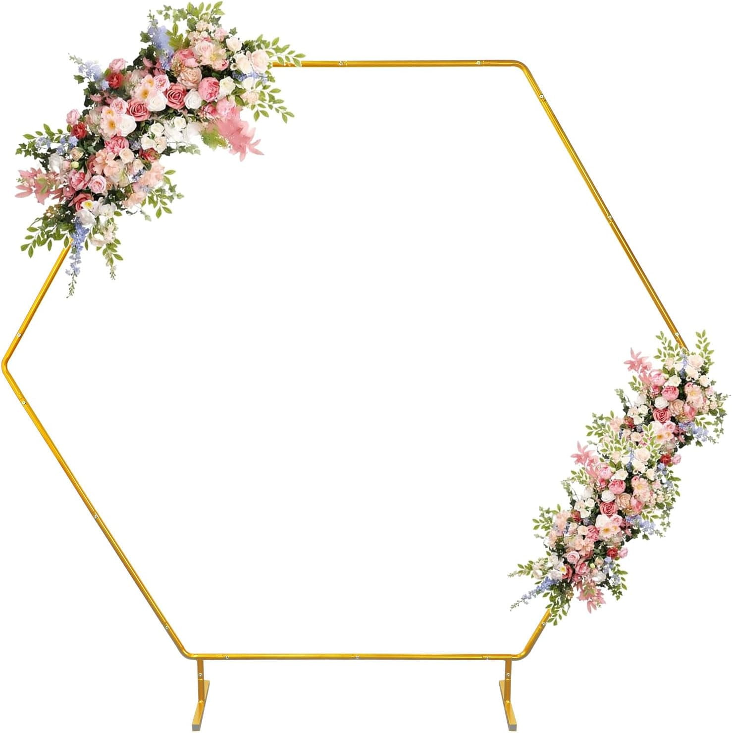 Hexagon Wedding Arch Backdrop Stand,Hexagonal Metal Frame Balloon Arch ...