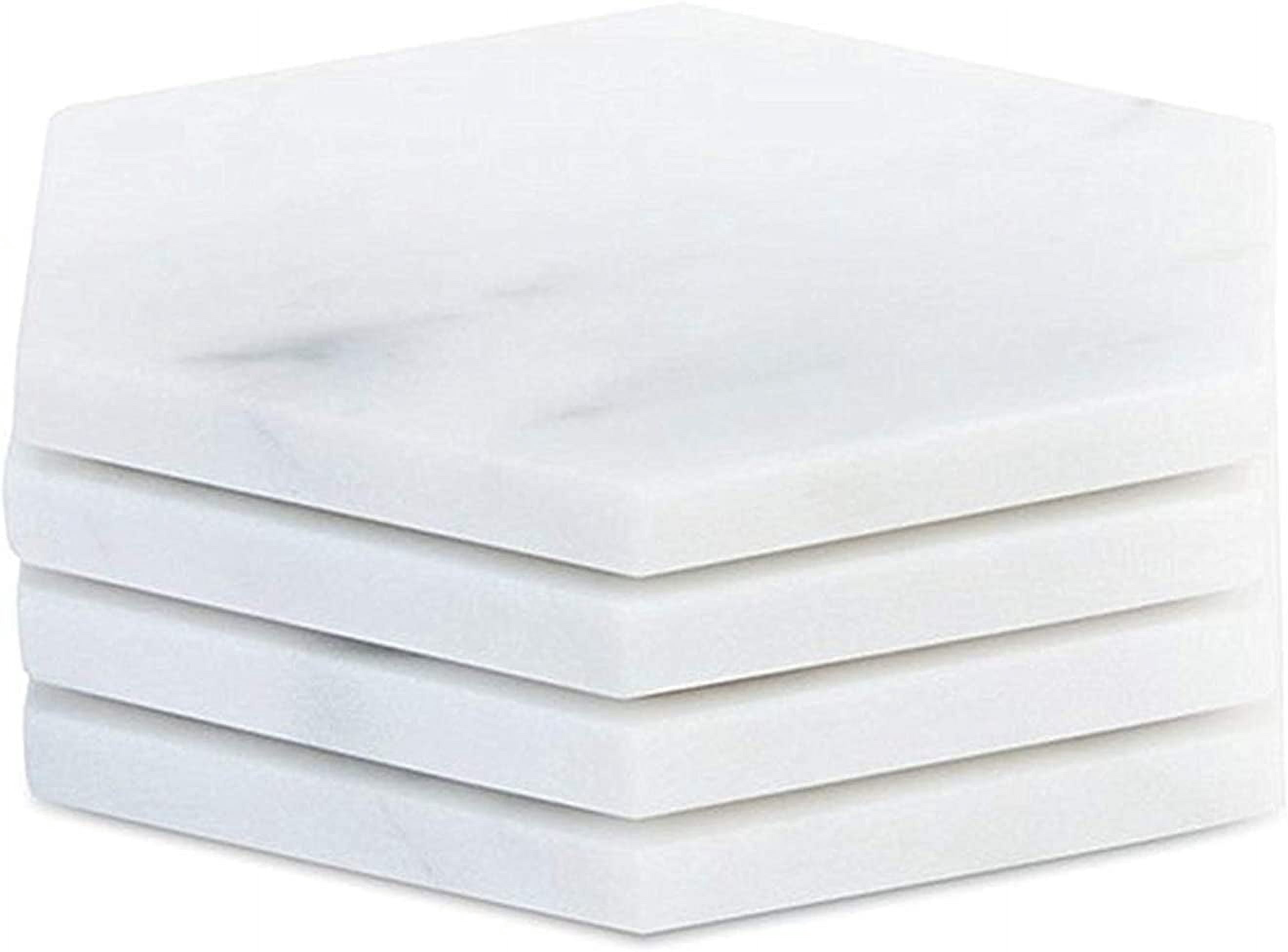 Hexagon White Marble Coasters Italian White Carrara (Set Of 4 ...