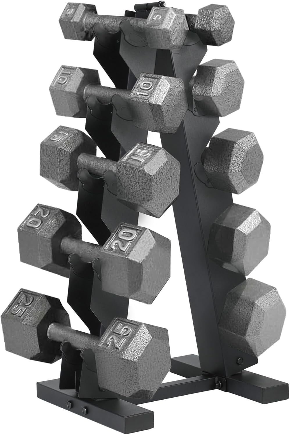 Hexagonal Dumbbell Free Hand Weight Set w/Rack - Walmart.com