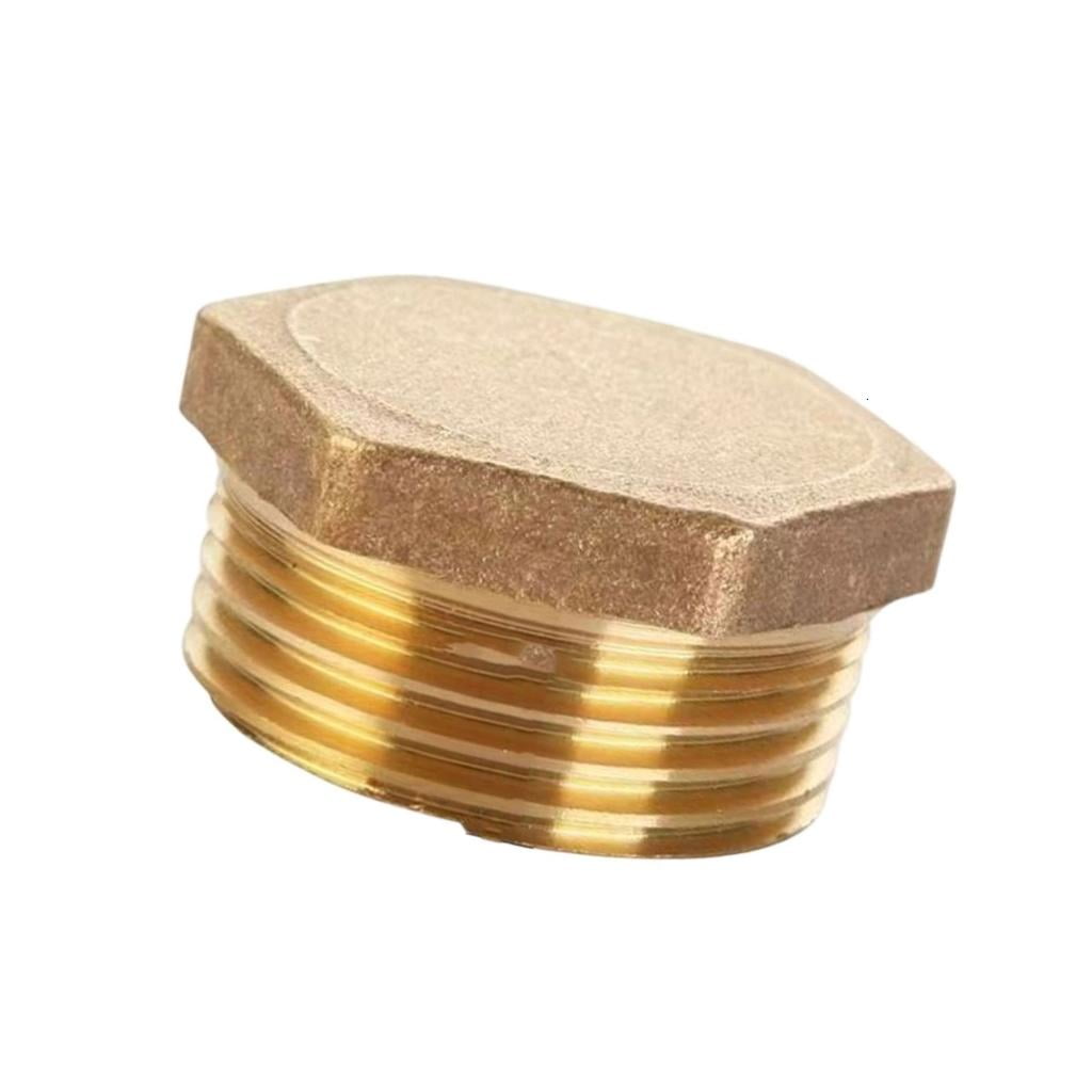 Hexagonal End Caps Plug Brass Pipe Plug Fitting Connector Male Thread ...