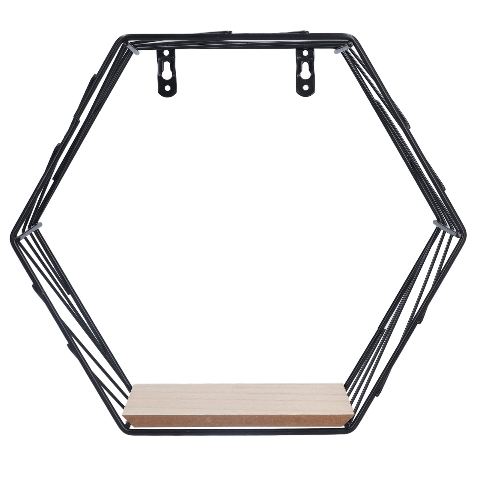 Hexagonal Floating Shelf Wall Mounted Decoration Display Rack Modern ...