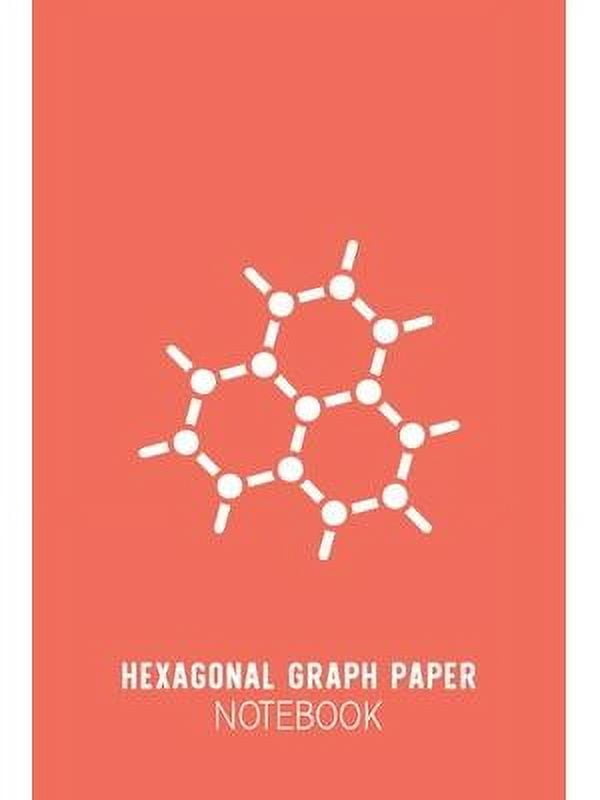 Hexagonal Graph Paper Notebook: Coral Organic Chemistry Notebook ...