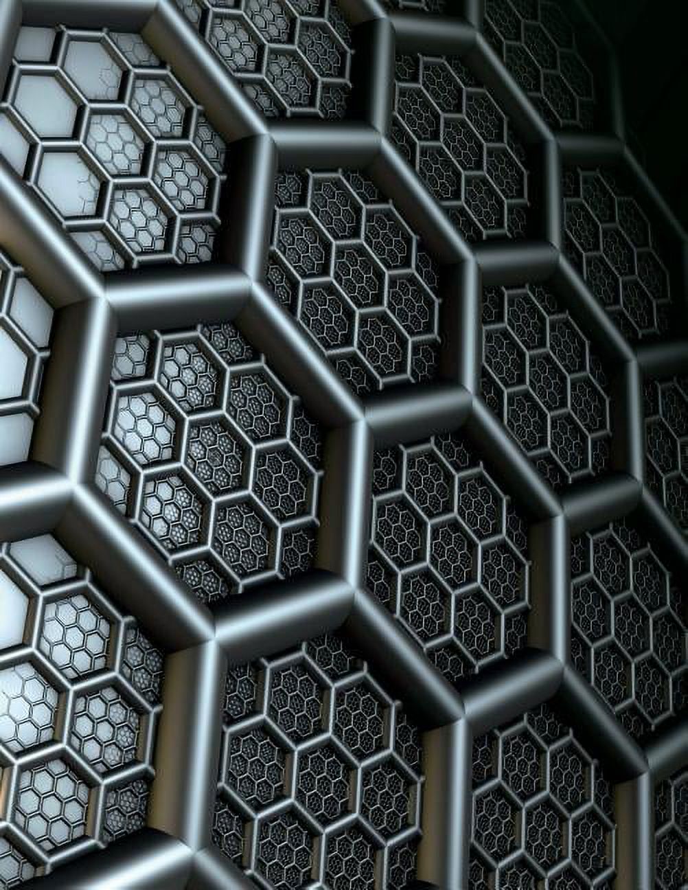 Hexagonal Graph Paper Notebook: Large Grid 1 Inch Hexagons 1/2" Per ...