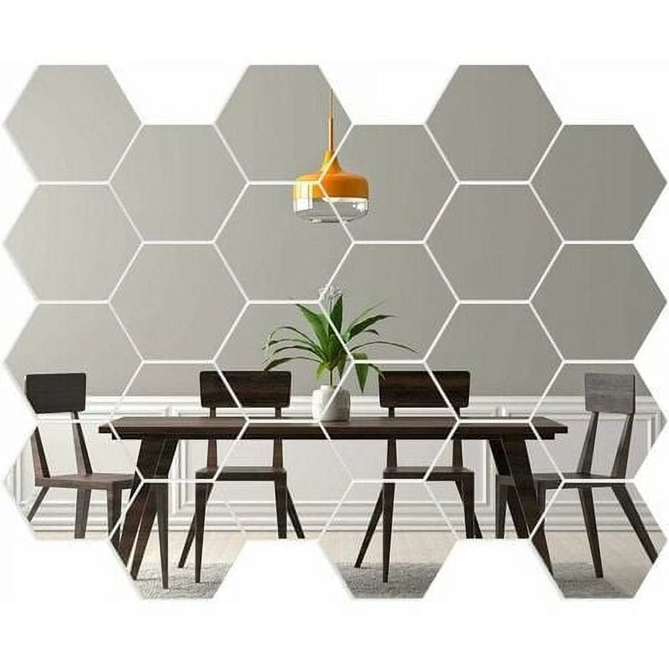 Hexagonal Mirror for Cabinet Door Geometric Hexagon Wall Mirrors DIY ...