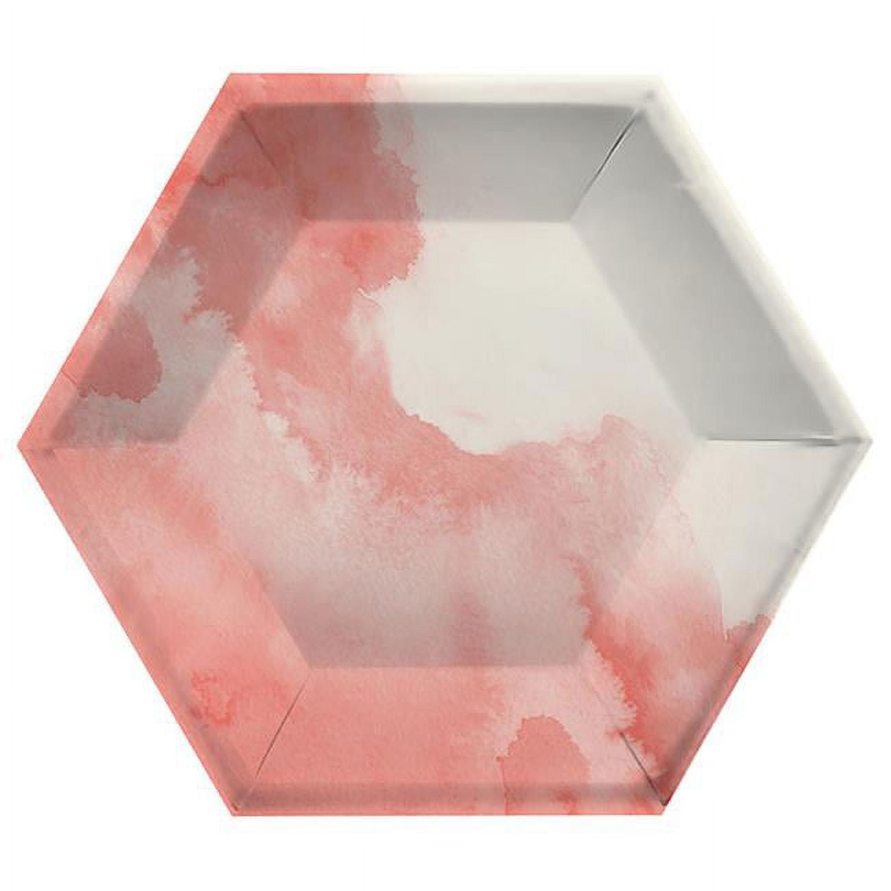 Hexagonal Pink Banquet Plates (8 counts) - Walmart.com