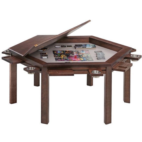 Avocahom Solid Wood Board Game Table for 4–6 with Removable Top, 54