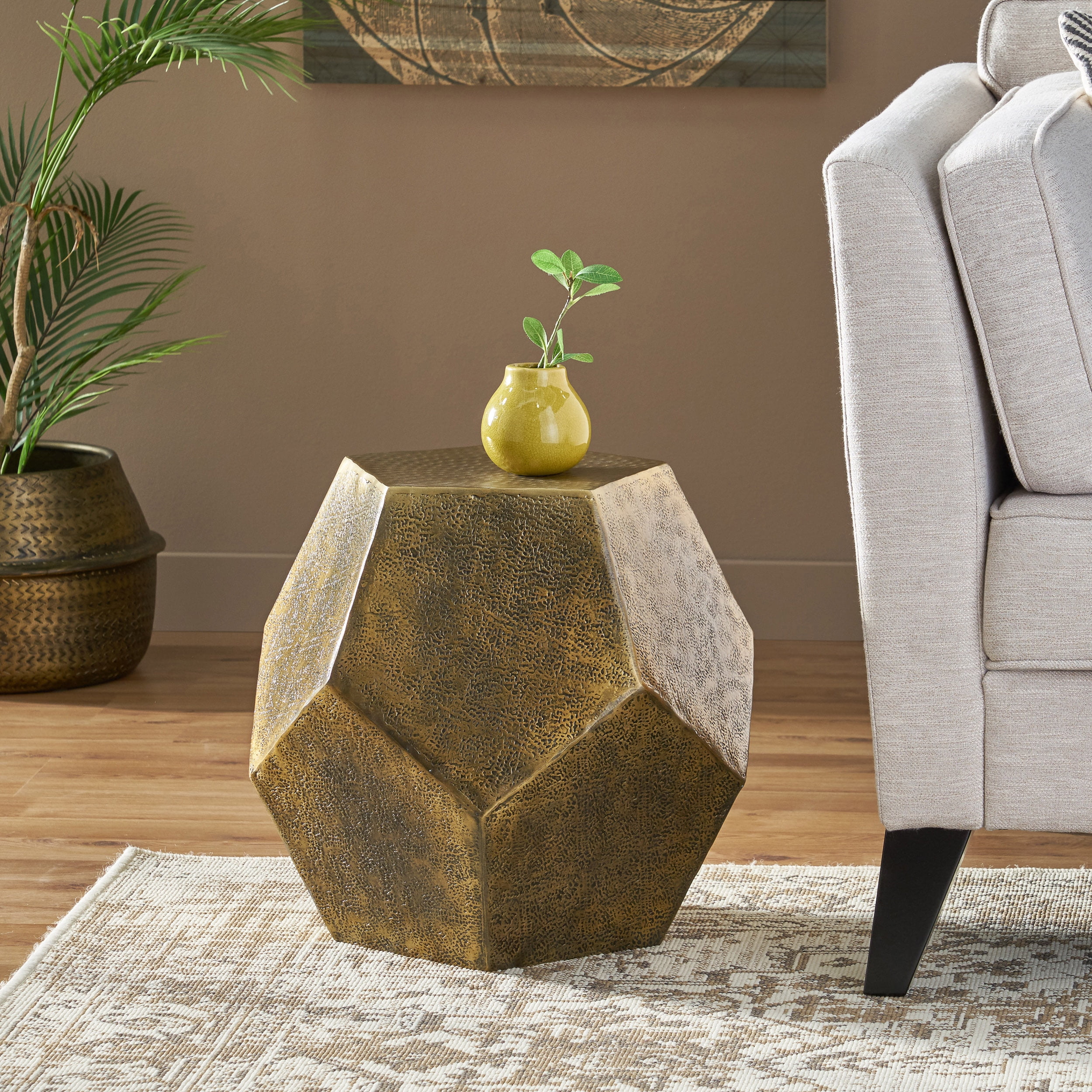 Hexagonal Table,Gold Aluminium Furniture Primary Living Space Tables ...