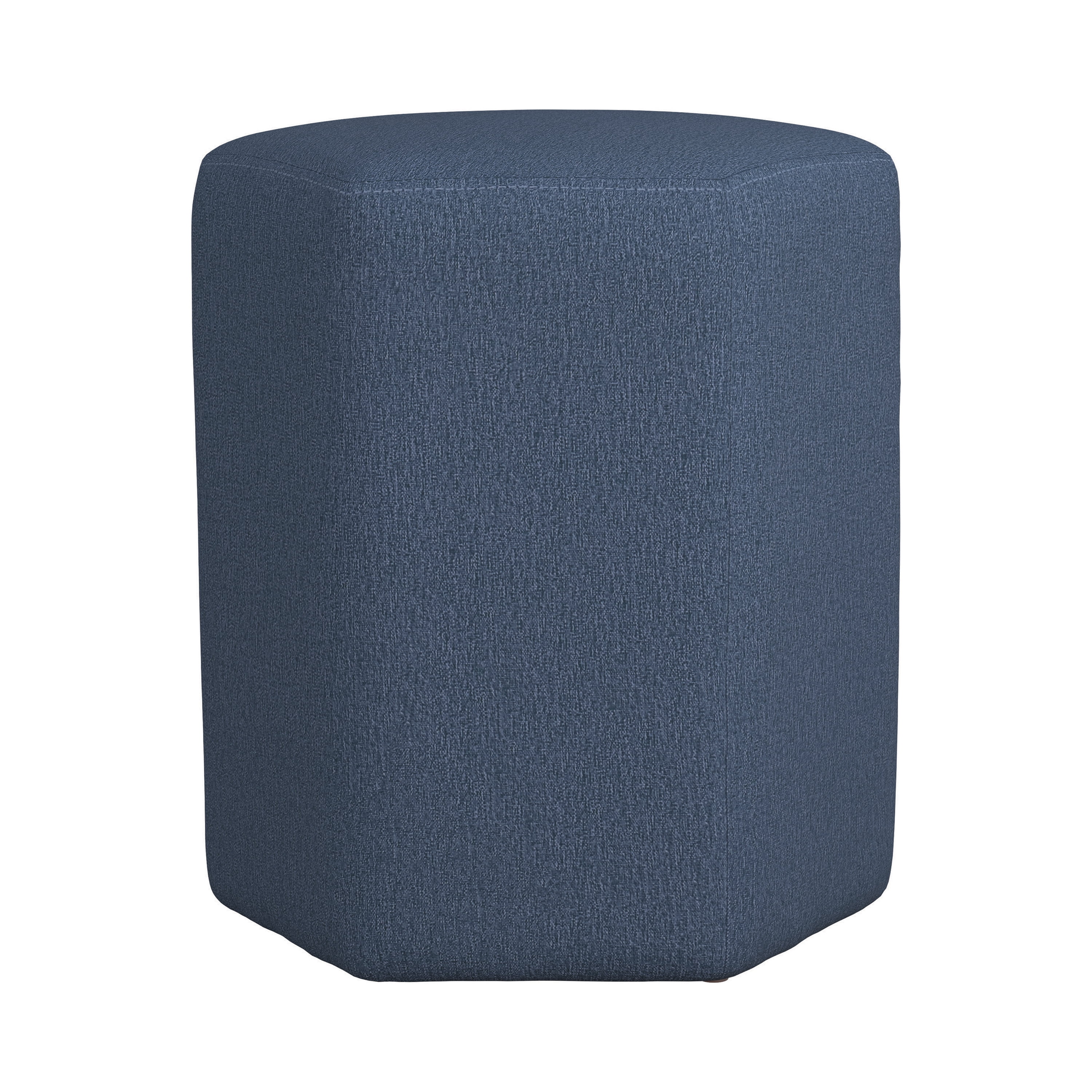 Hexagonal Upholstered Stool Blue - Walmart.com