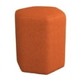 Hexagonal Upholstered Stool Orange - Walmart.com
