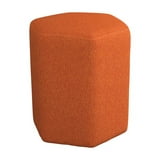 Hexagonal Upholstered Stool Orange - Walmart.com