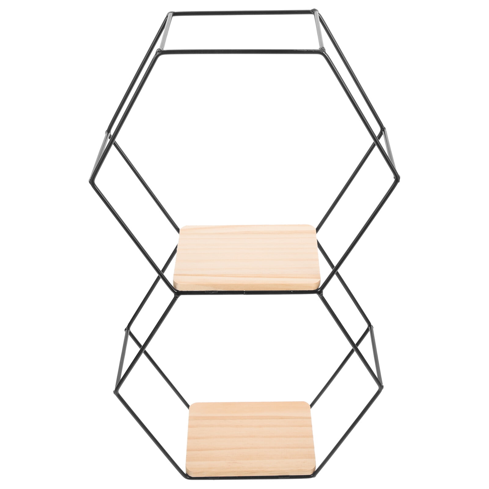 Hexagonal Wall Shelves Hexagon Shape Storage Rack Wall-mounted Storage ...