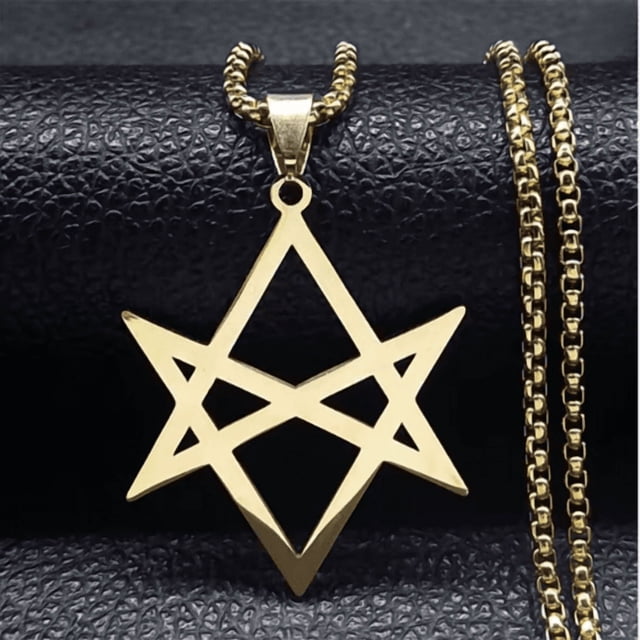 Hexagram 14K White Gold Chain Necklaces for Women/Men Silver Color ...