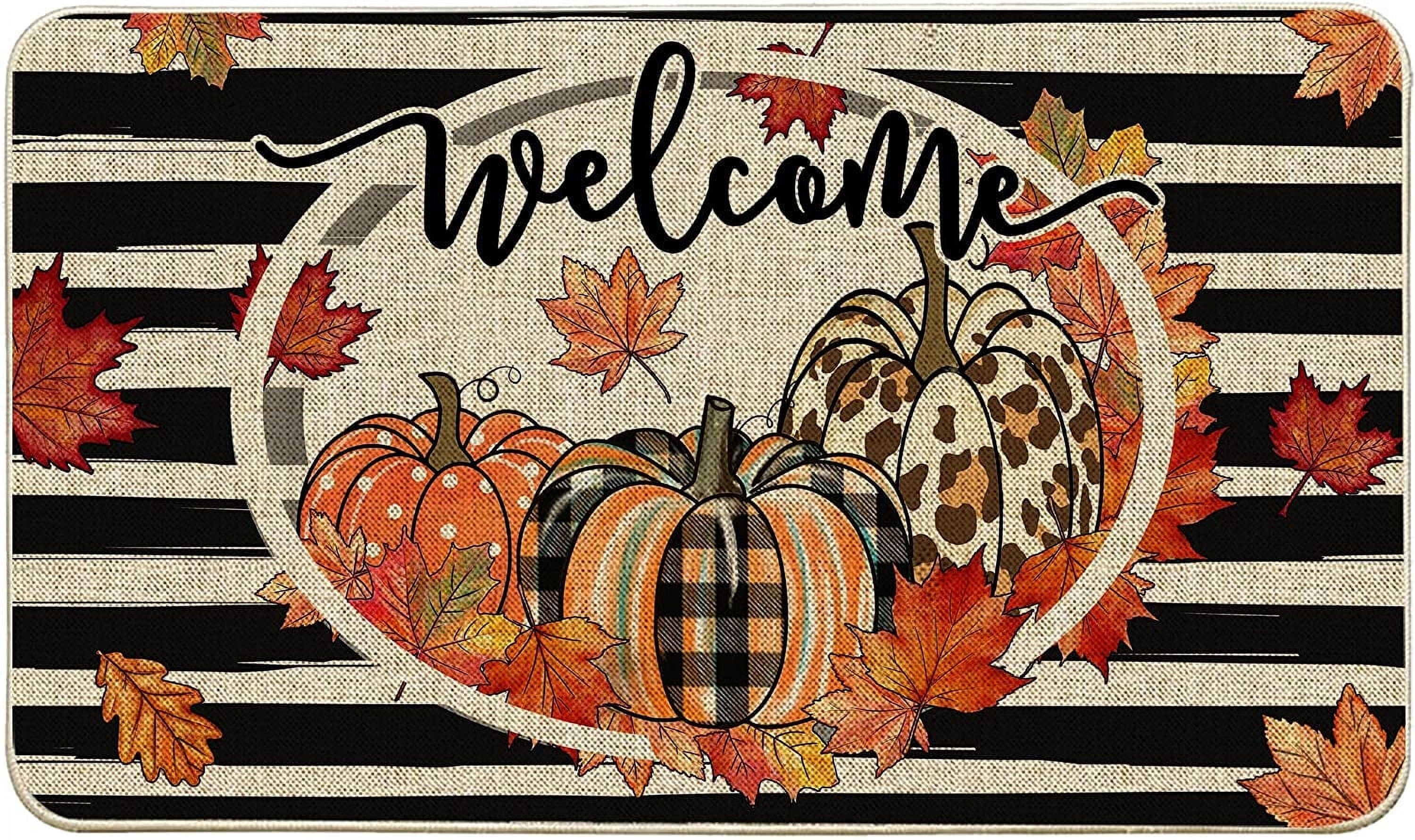 Hexagram Fall Door Mats 17x30 Inch, Fall Welcome Mats Outdoor, Autumn ...