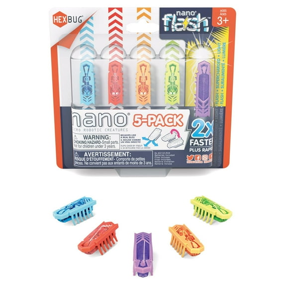 Hexbug Nano 5 Pack with Bonus Flash Nano, Sensory Vibration STEM Toys ...