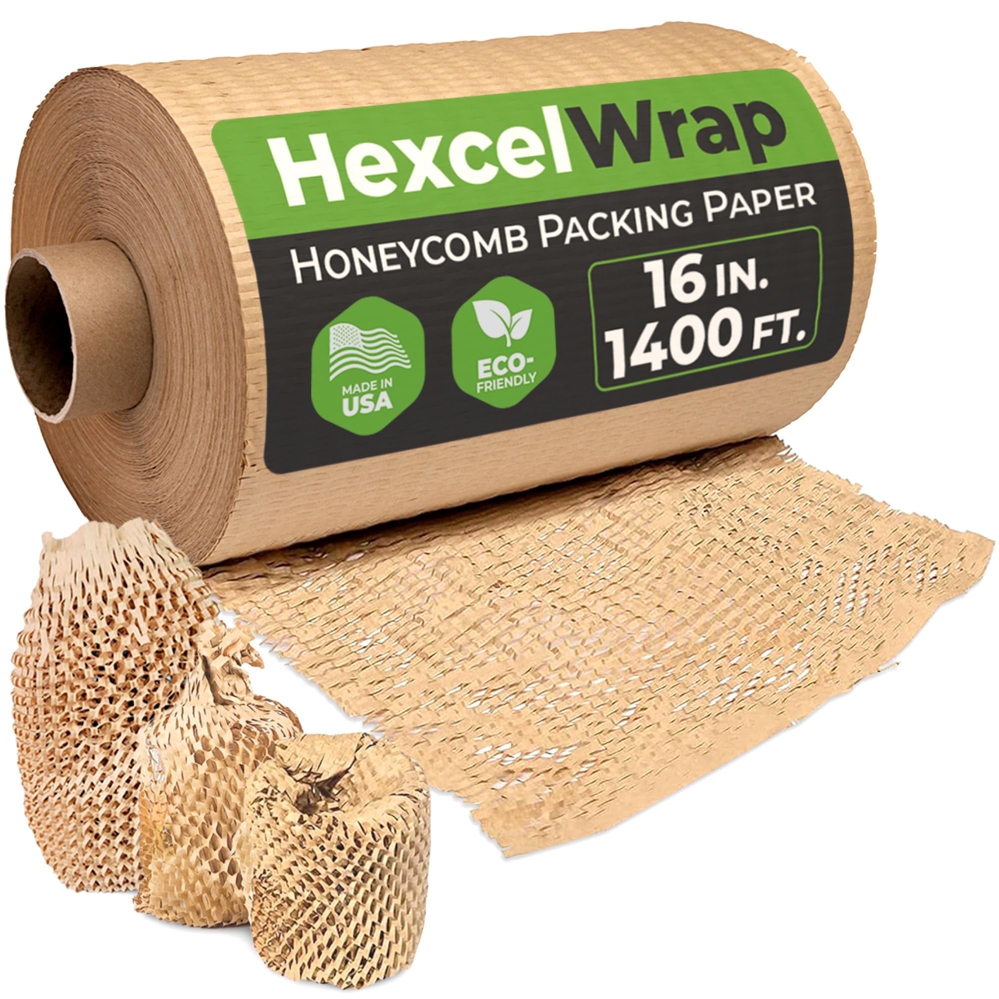 HexcelPack HexcelWrap Honeycomb Packing Paper - Eco-Friendly, Sustainable Paper Bubble Wrap for ...