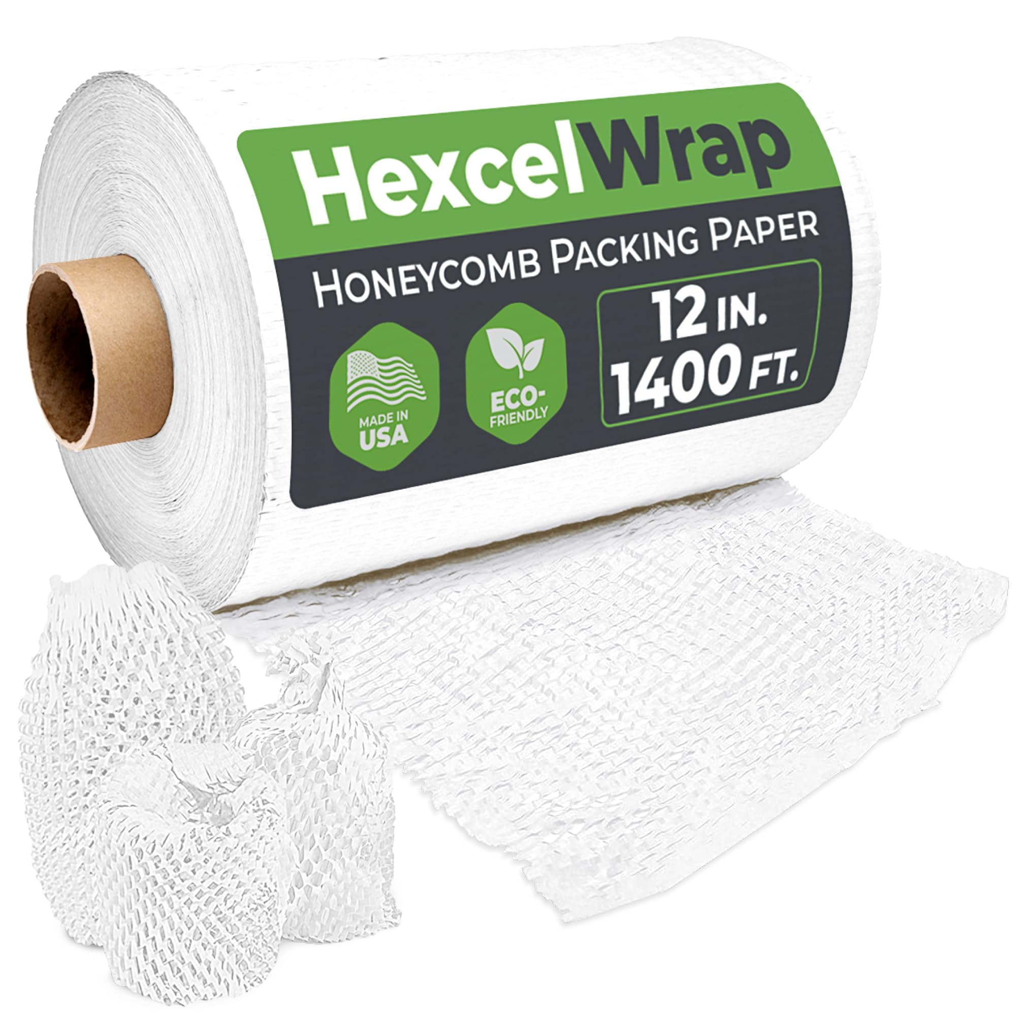 HexcelPack HexcelWrap Honeycomb Packing Paper - Eco-Friendly, Sustainable Paper Bubble Wrap for ...