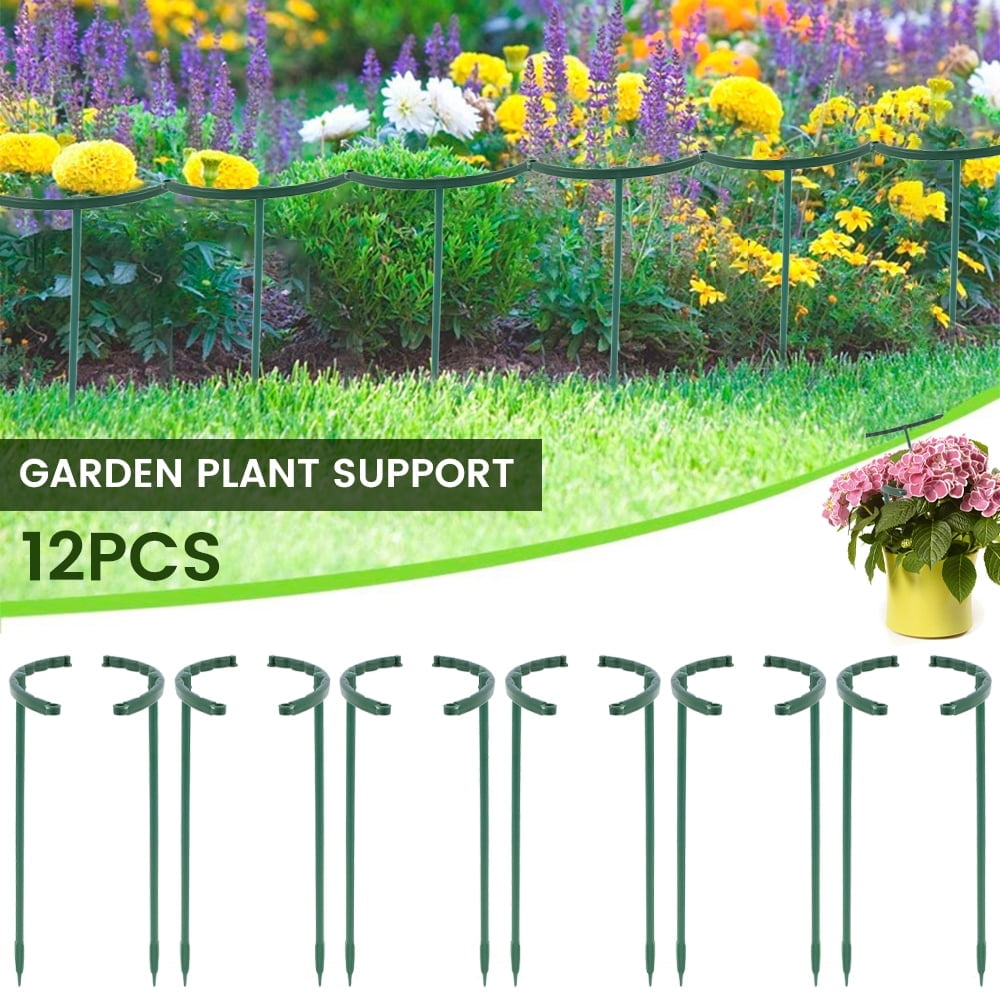 Hexplore Half Round Plant Support Stake Garden Flowers Plastic Ring ...