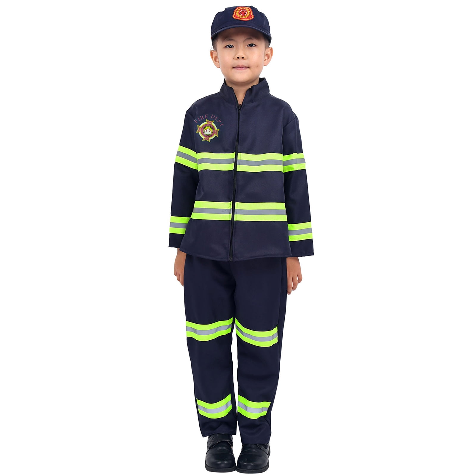 Hexplore Kids Boys Firefighter Role Play Costume Long Sleeve Jacket ...