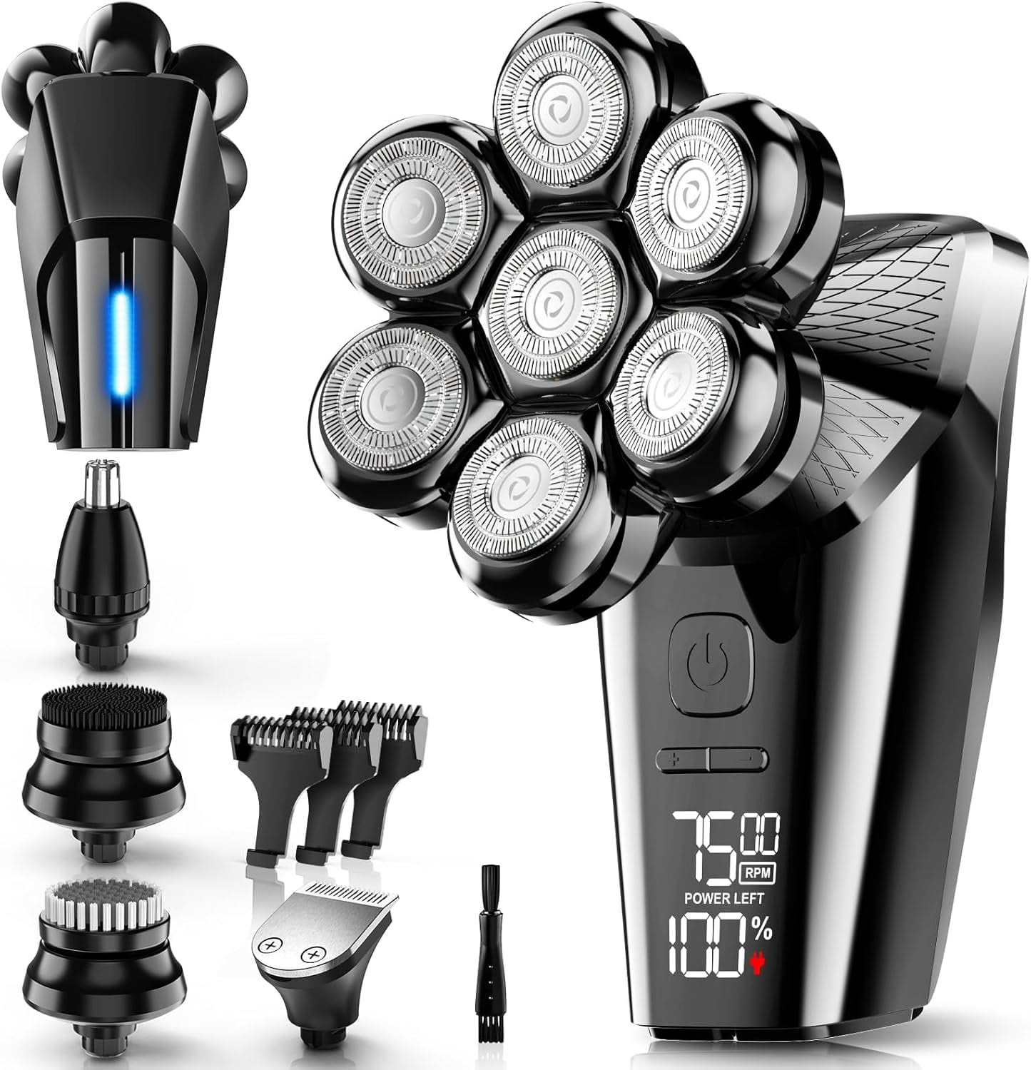 Hexus Head Shavers for Bald Men, Detachable Head Shaver Dry/Wet Bald ...