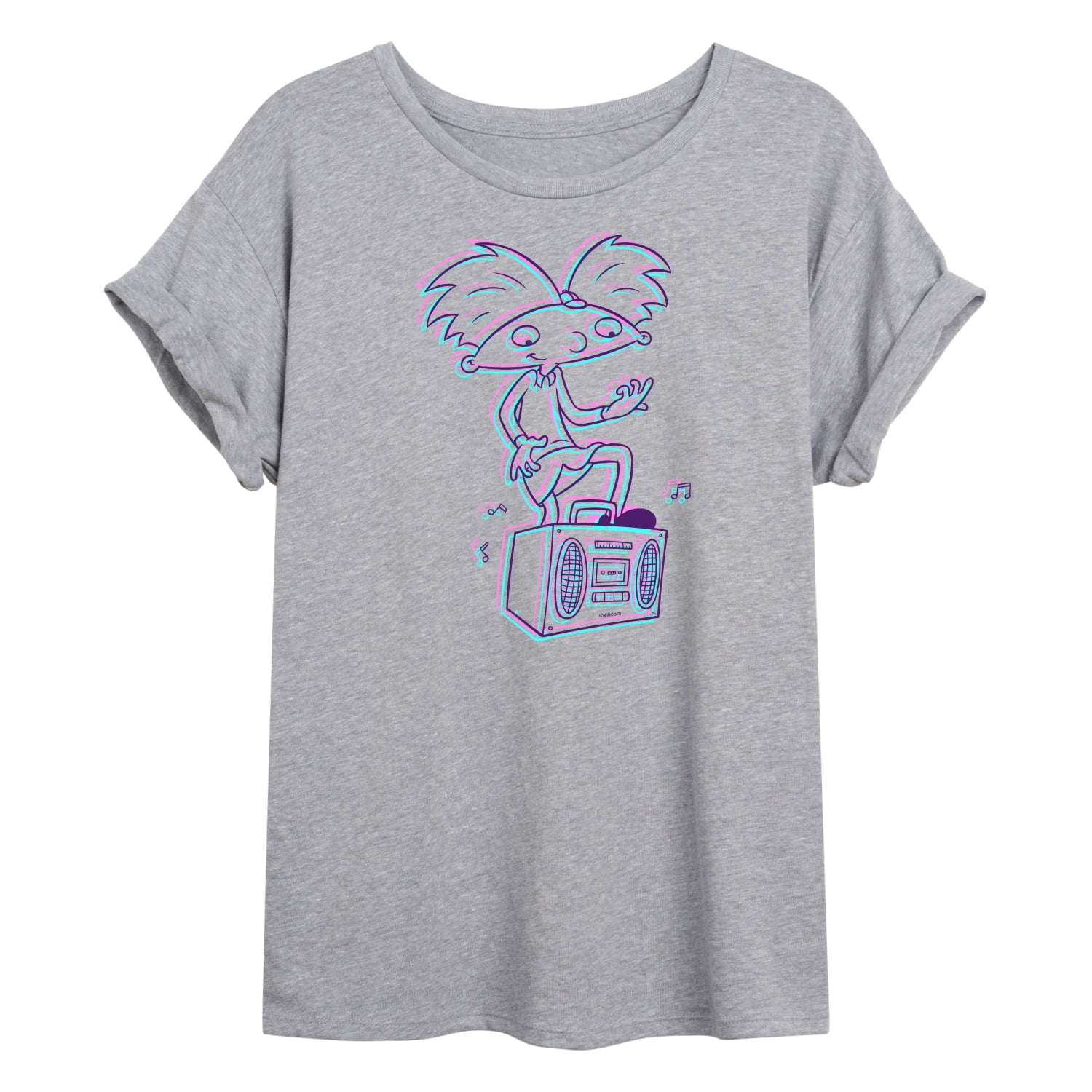 Hey Arnold! - 3D Arnold - Juniors Ideal Flowy Muscle T-Shirt - Walmart.com