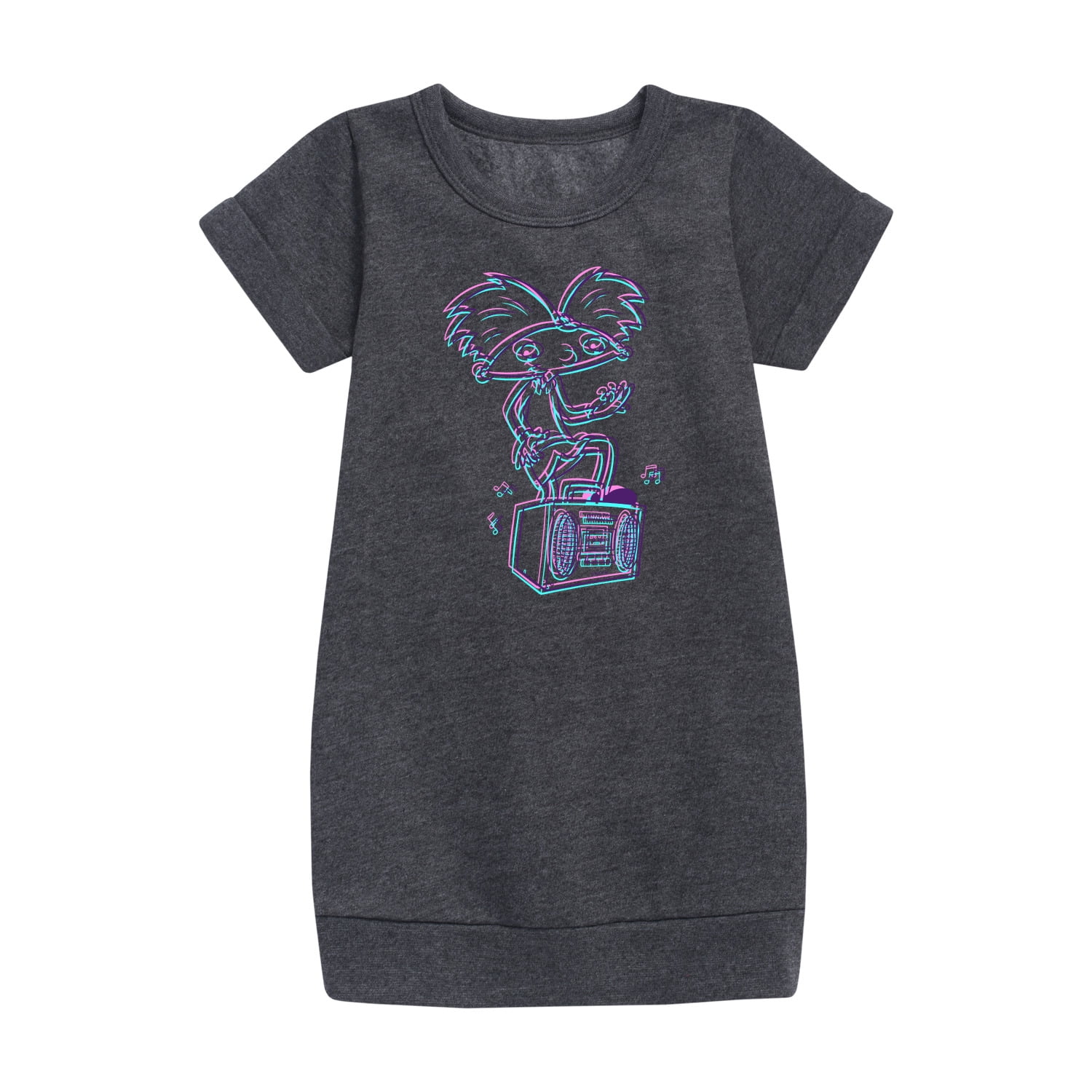 Hey Arnold! - 3D Arnold - Toddler And Youth Girls Fleece Dress ...