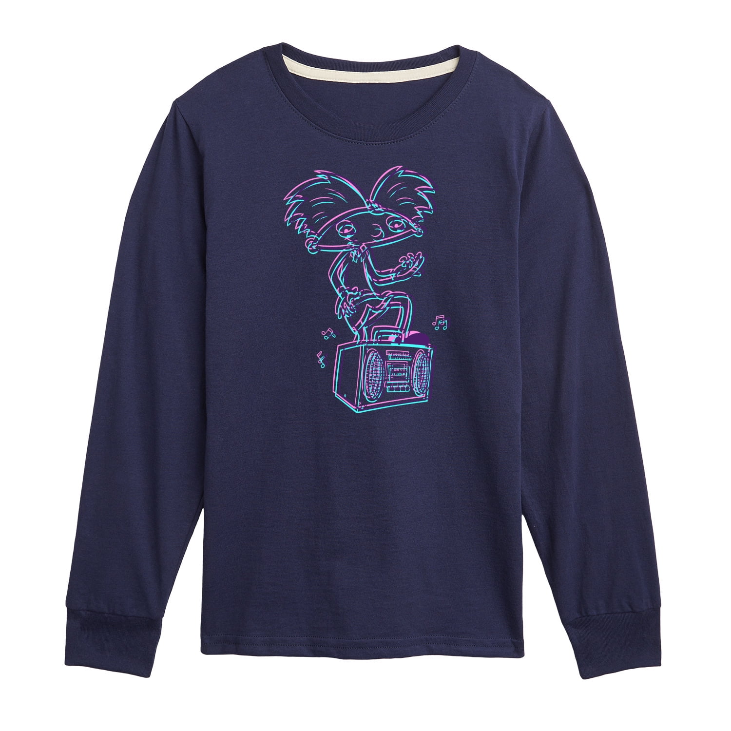 Hey Arnold! - 3D Arnold - Toddler And Youth Long Sleeve Graphic T-Shirt ...