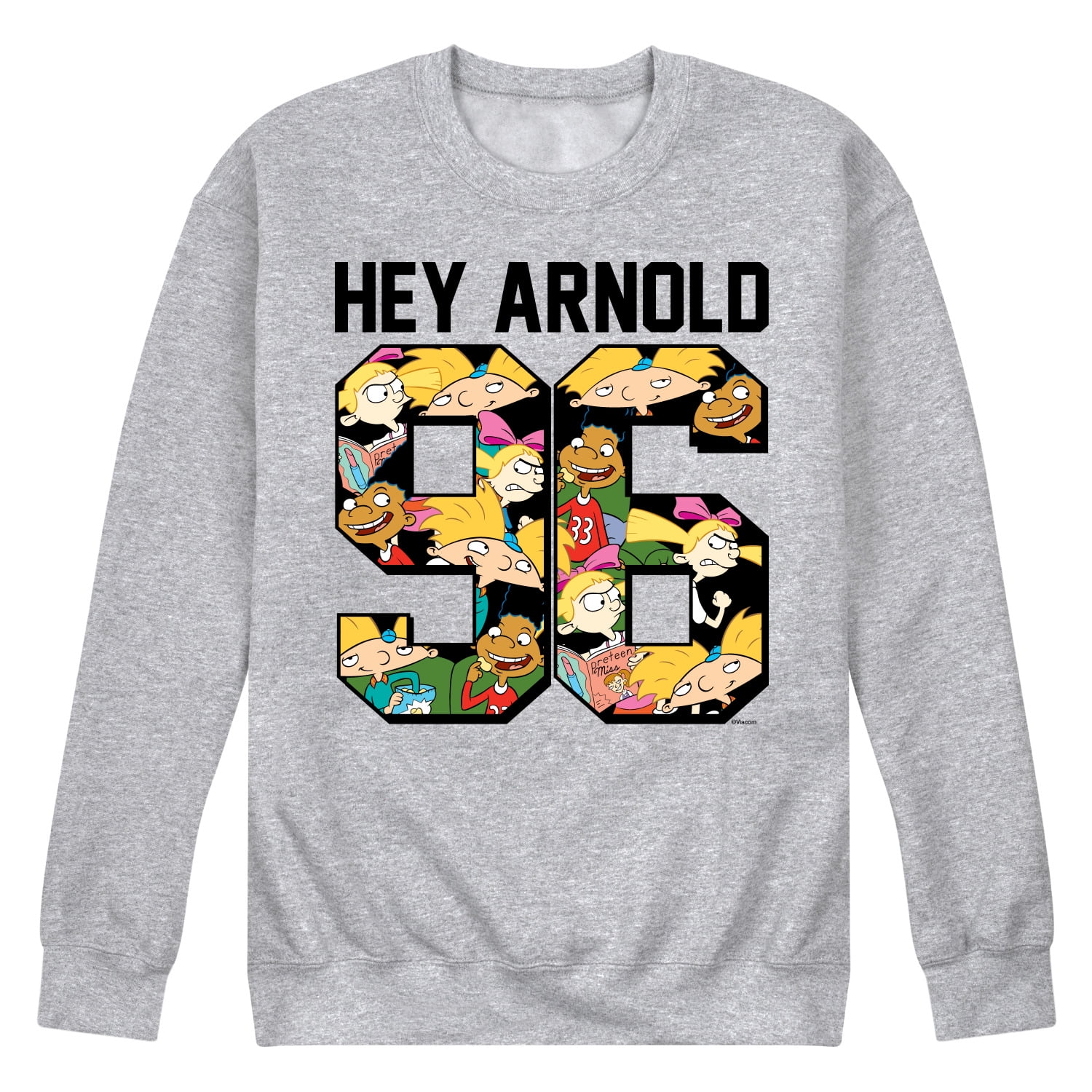 Hey Arnold! - Arnold 1996 - Men's Crew Neck Fleece Pullover - Walmart.com