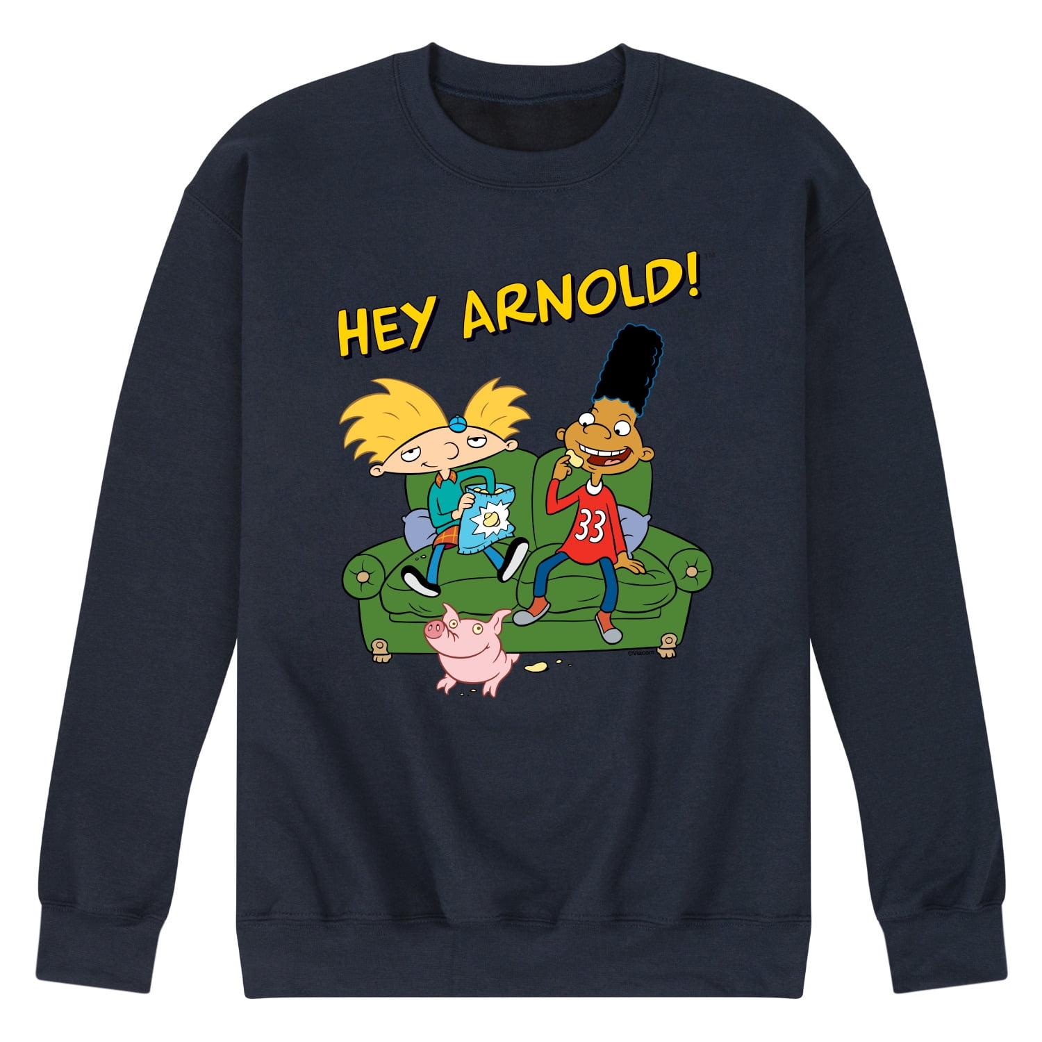 Hey Arnold! - Arnold, Gerald, and Abner - Men's Crew Neck Fleece ...