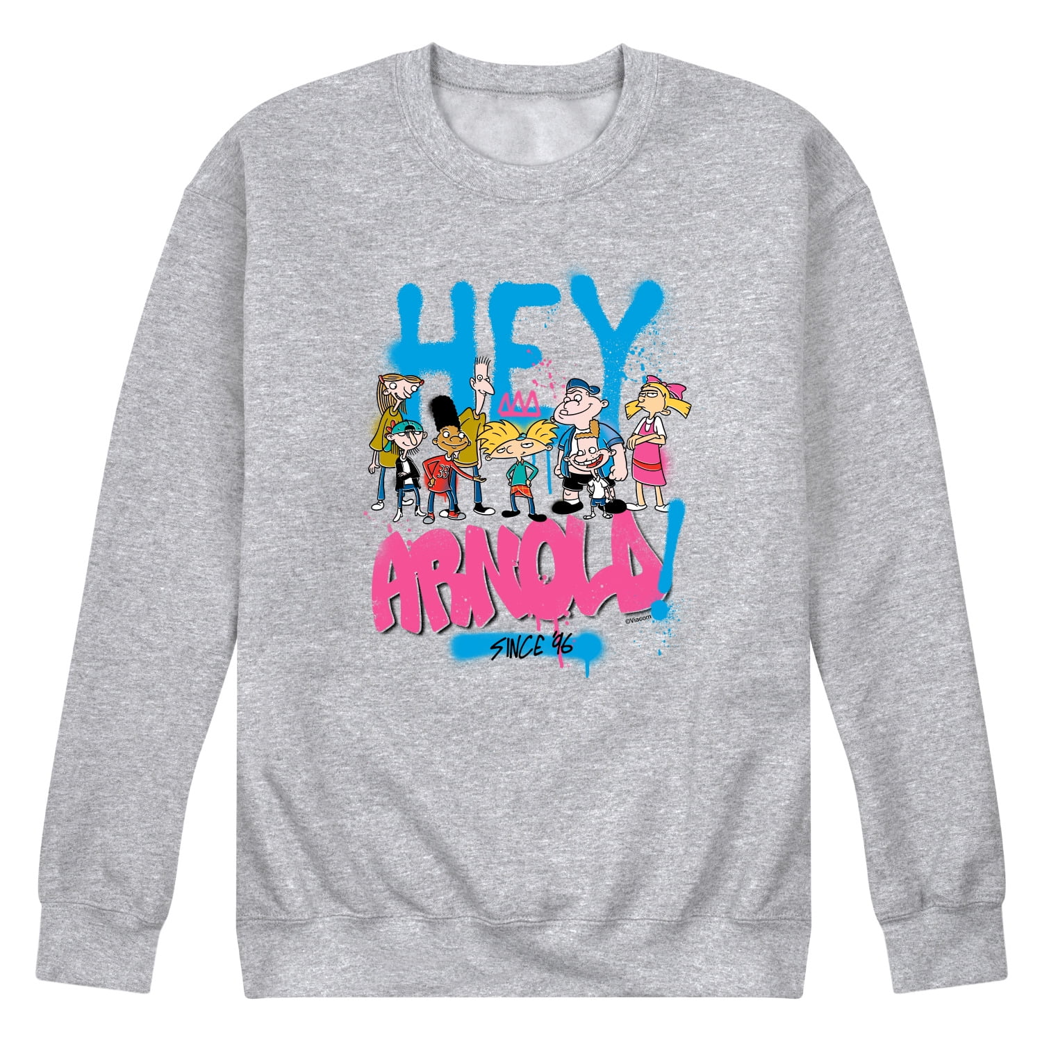 Hey Arnold! - Arnold Spray Paint 96 - Men's Crew Neck Fleece Pullover ...