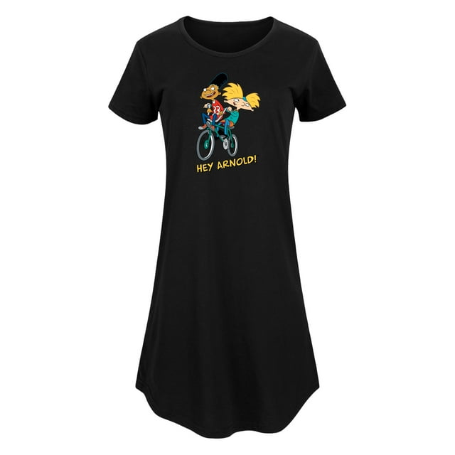 Hey Arnold! - Arnold and Gerald on Bike - Women's Any Way Dress - Walmart.com