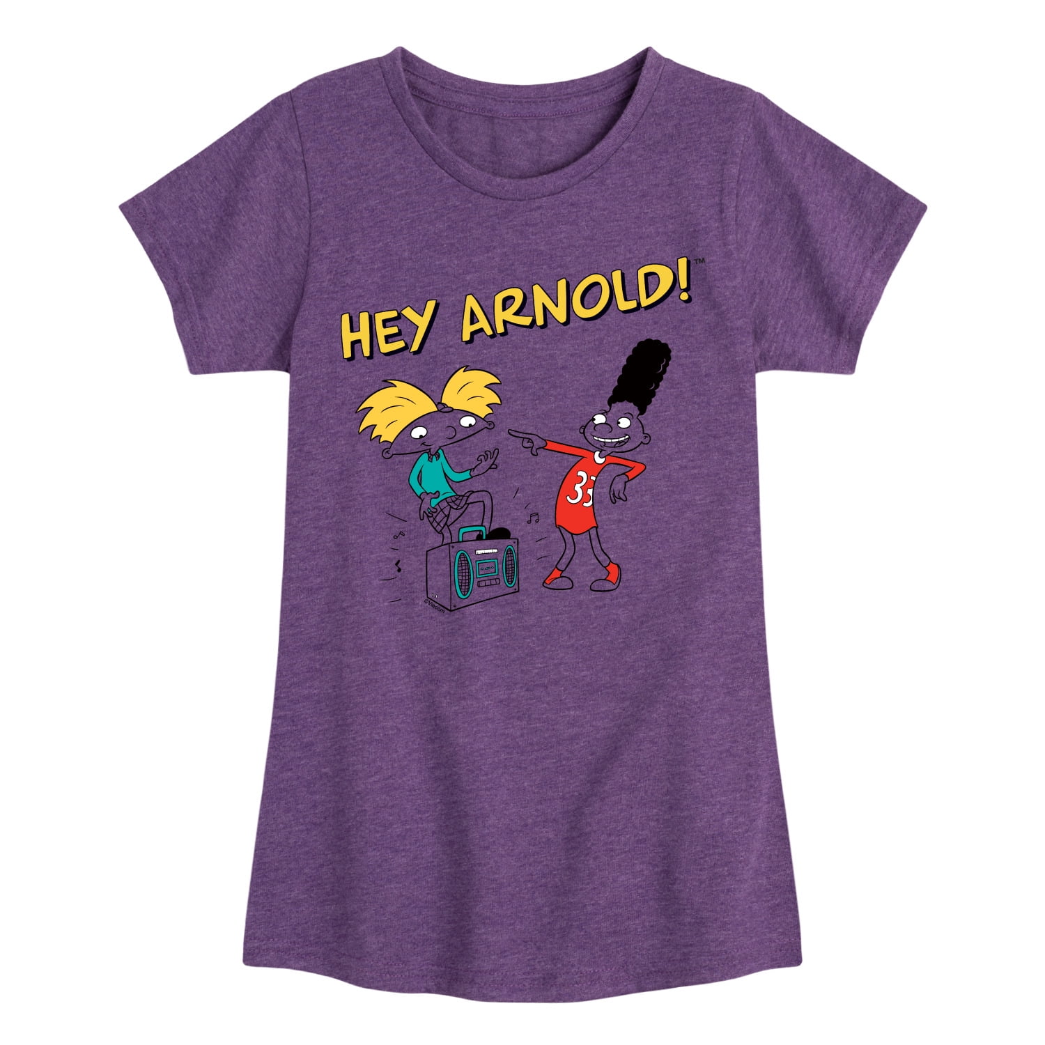 Hey Arnold! - Best Buds - Toddler And Youth Girls Short Sleeve Graphic ...