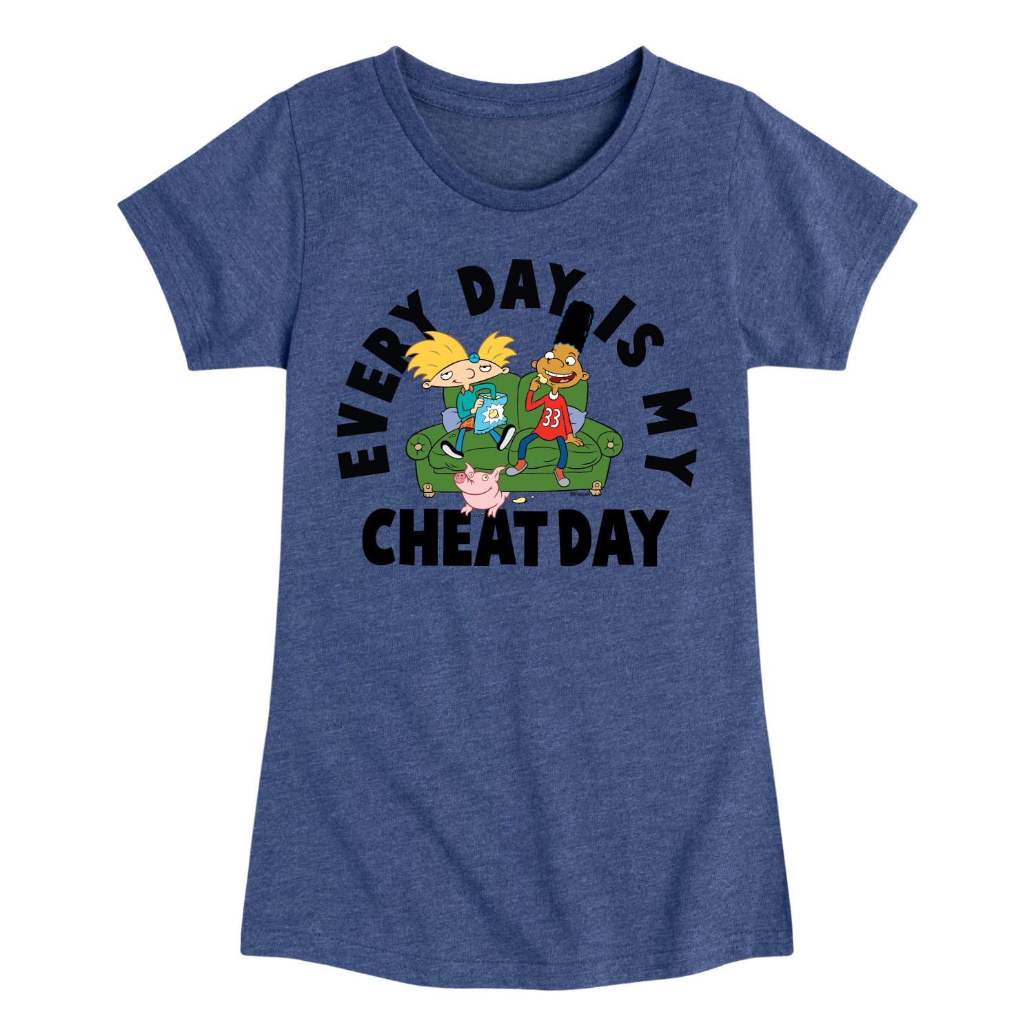 Hey Arnold! - Cheat Day - Toddler And Youth Girls Short Sleeve Graphic ...