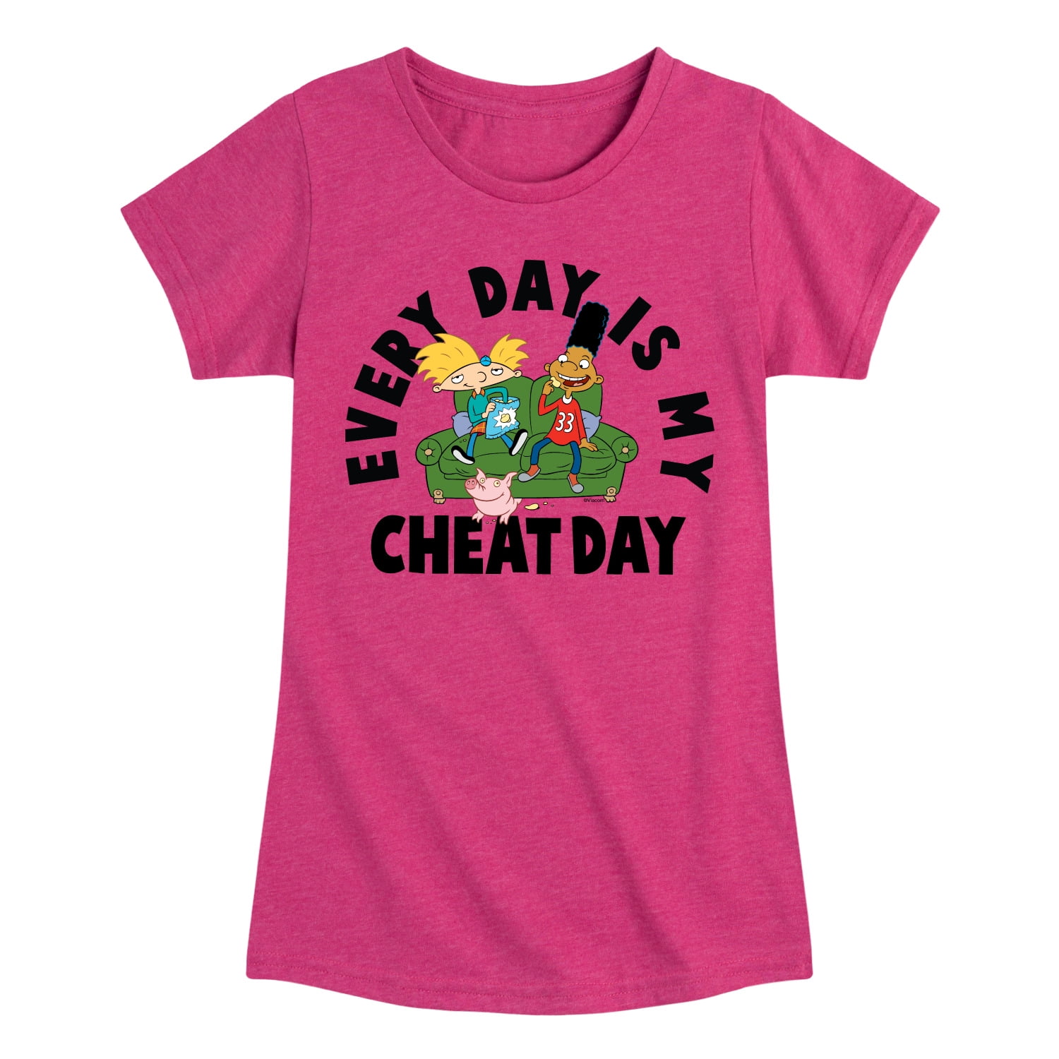 Hey Arnold! - Cheat Day - Toddler And Youth Girls Short Sleeve Graphic ...
