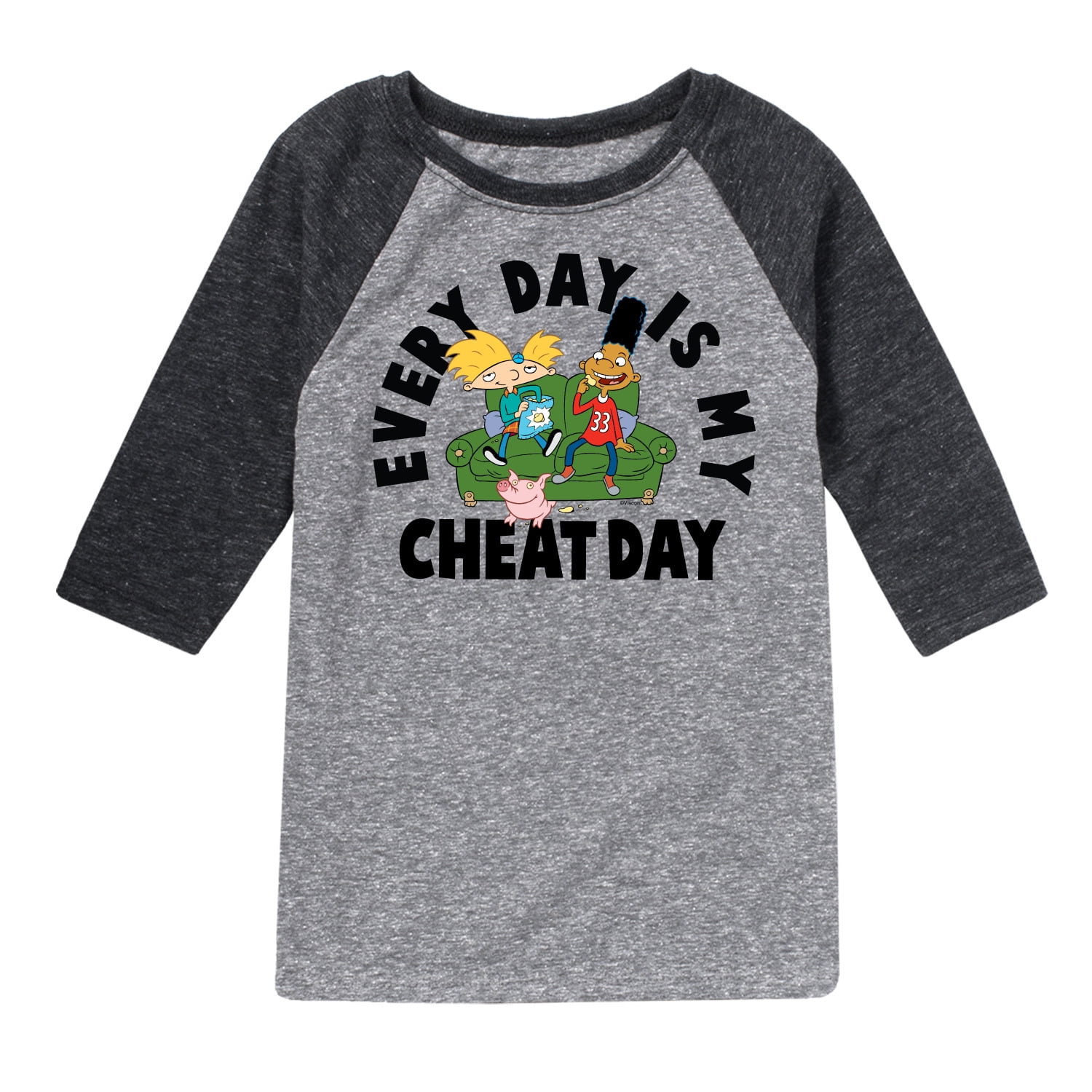 Hey Arnold! - Cheat Day - Toddler And Youth Raglan Graphic T-Shirt ...
