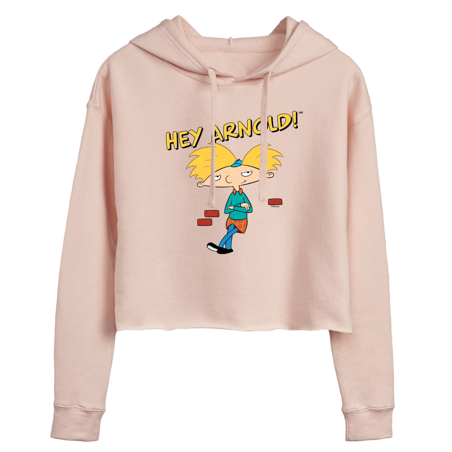 Hey Arnold! - Cool Arnold - Juniors Cropped Pullover Hoodie - Walmart.com